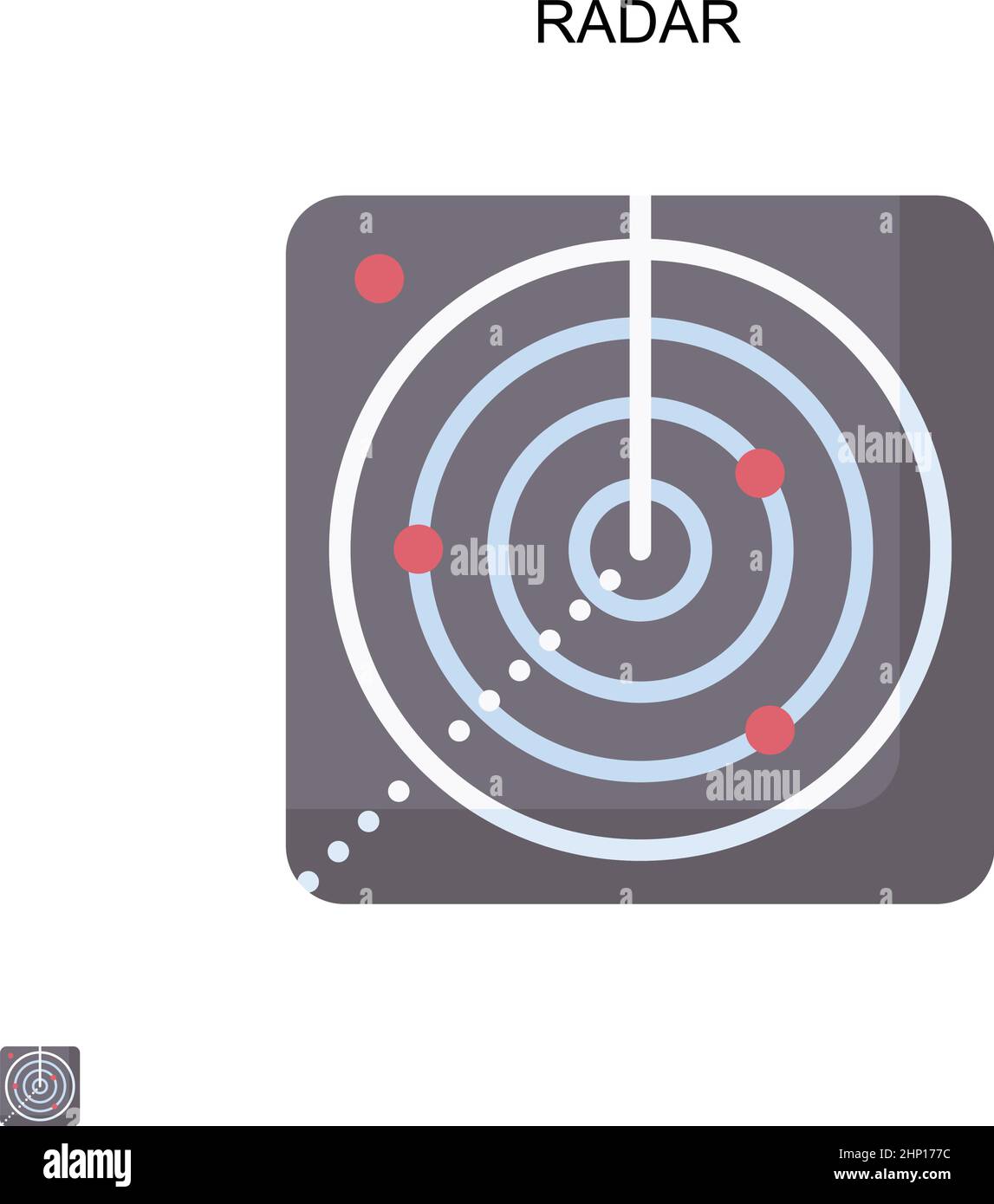 Radar Simple vector icon. Illustration symbol design template for web ...