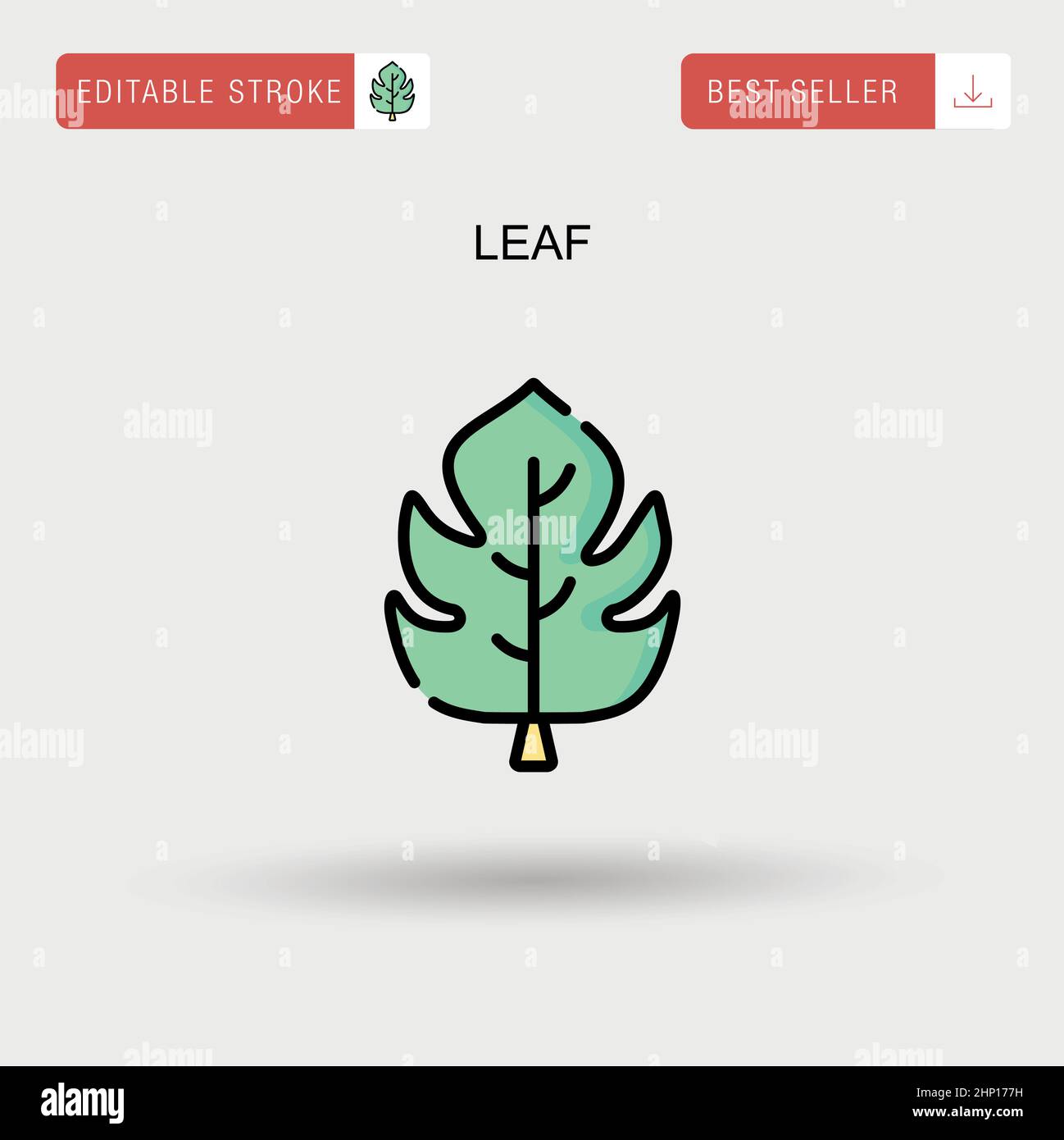 Leaf Simple vector icon Stock Vector Image & Art - Alamy