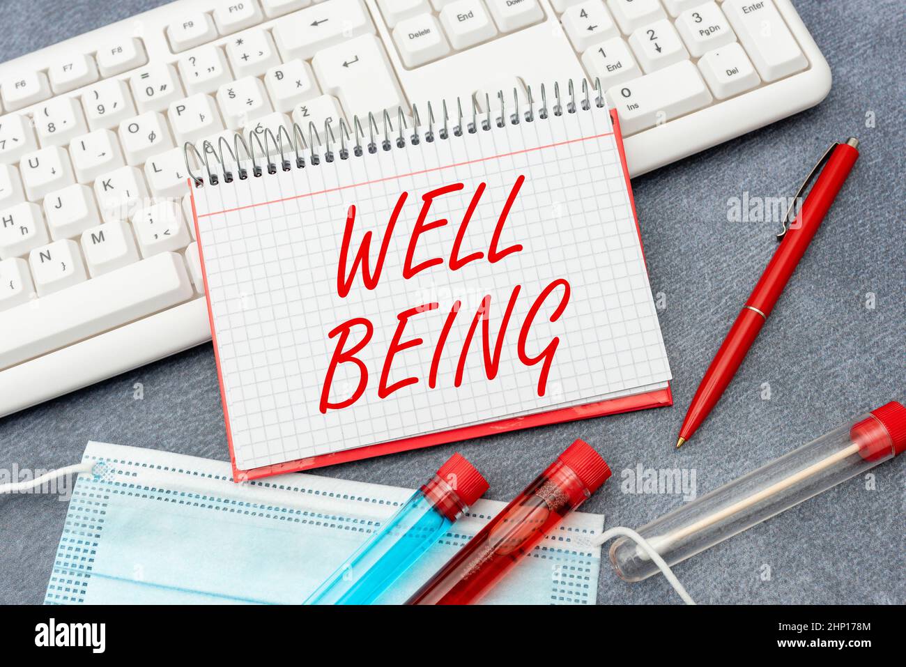 Text caption presenting Well Being, Concept meaning A good or ...