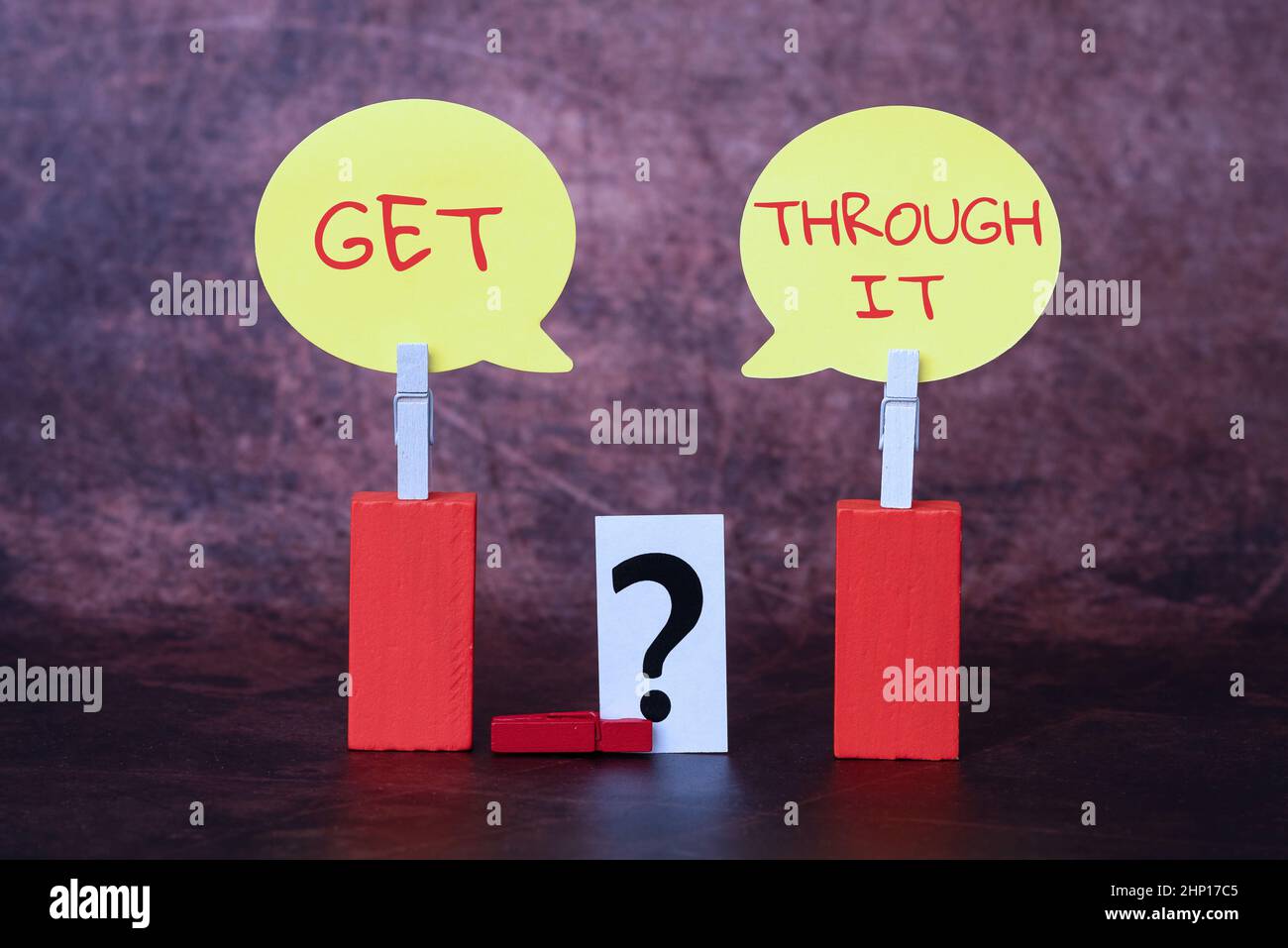 Conceptual display Get Through It, Business idea enourage someone to ...