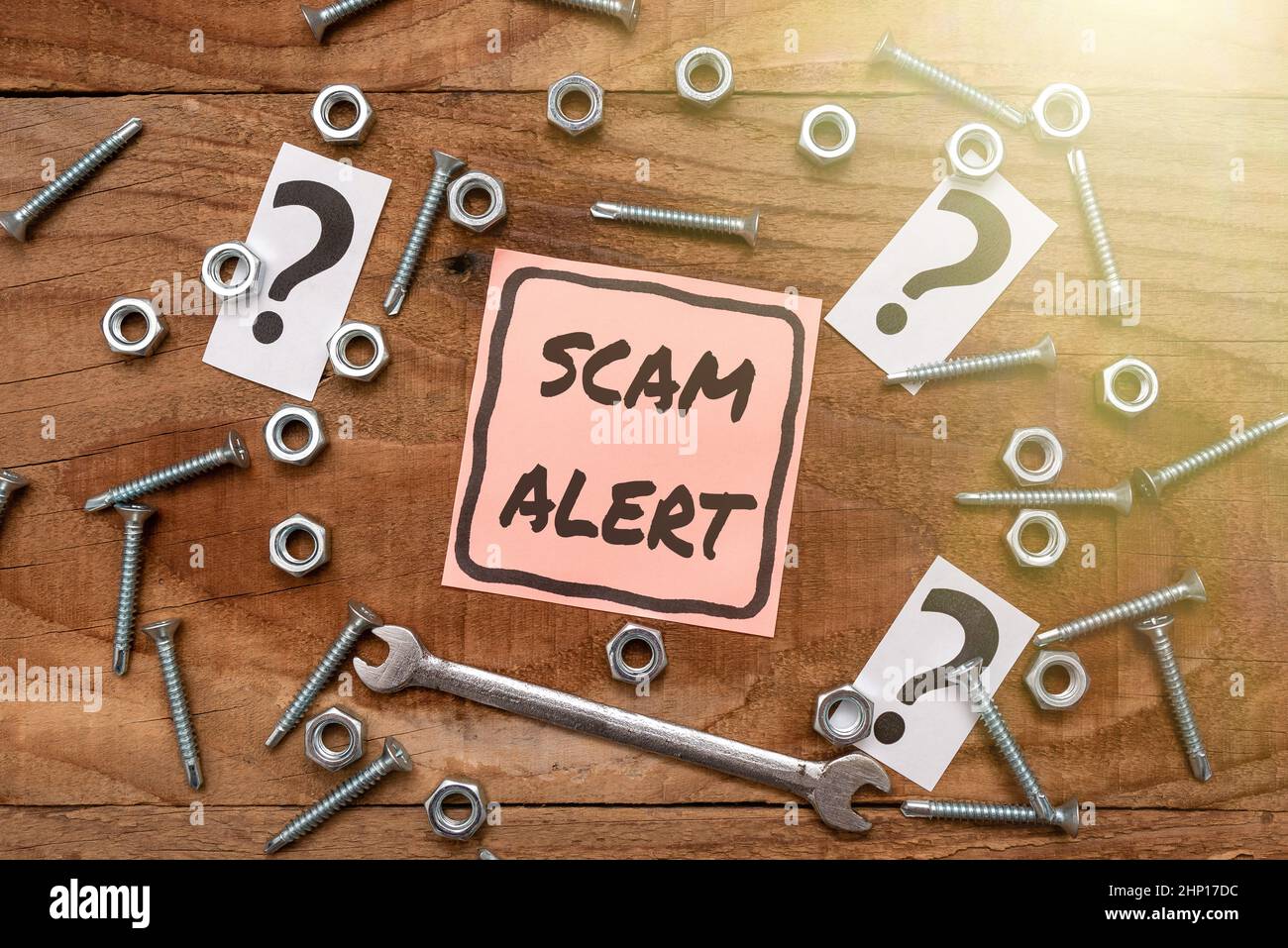 Sign displaying Scam Alert, Concept meaning warning someone about ...