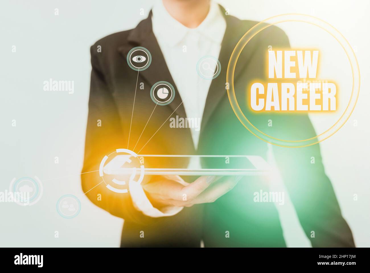 Sign displaying New Career, Word Written on a change to a different ...