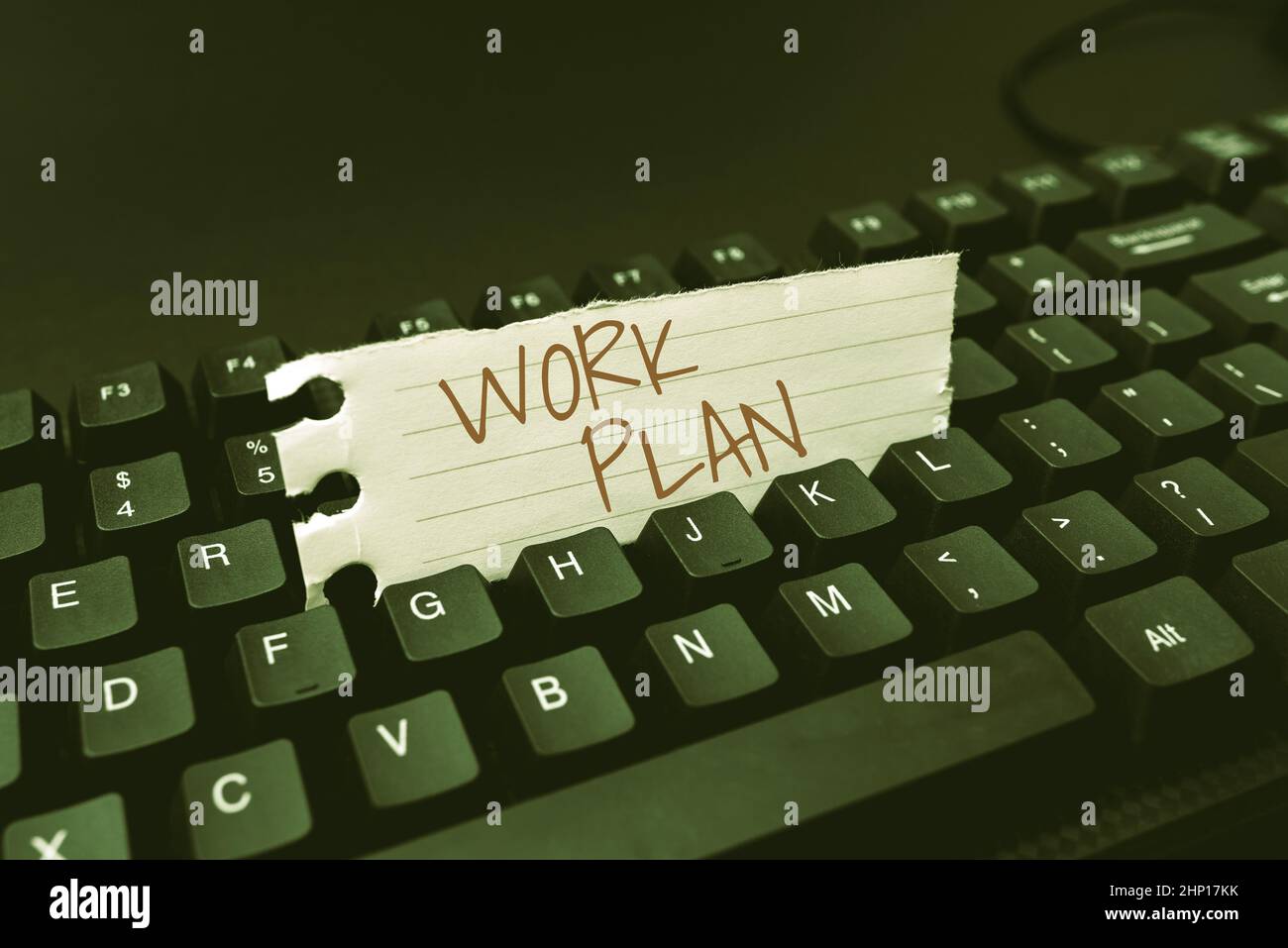 Handwriting text Work Plan, Word for project to be accomplished and ...