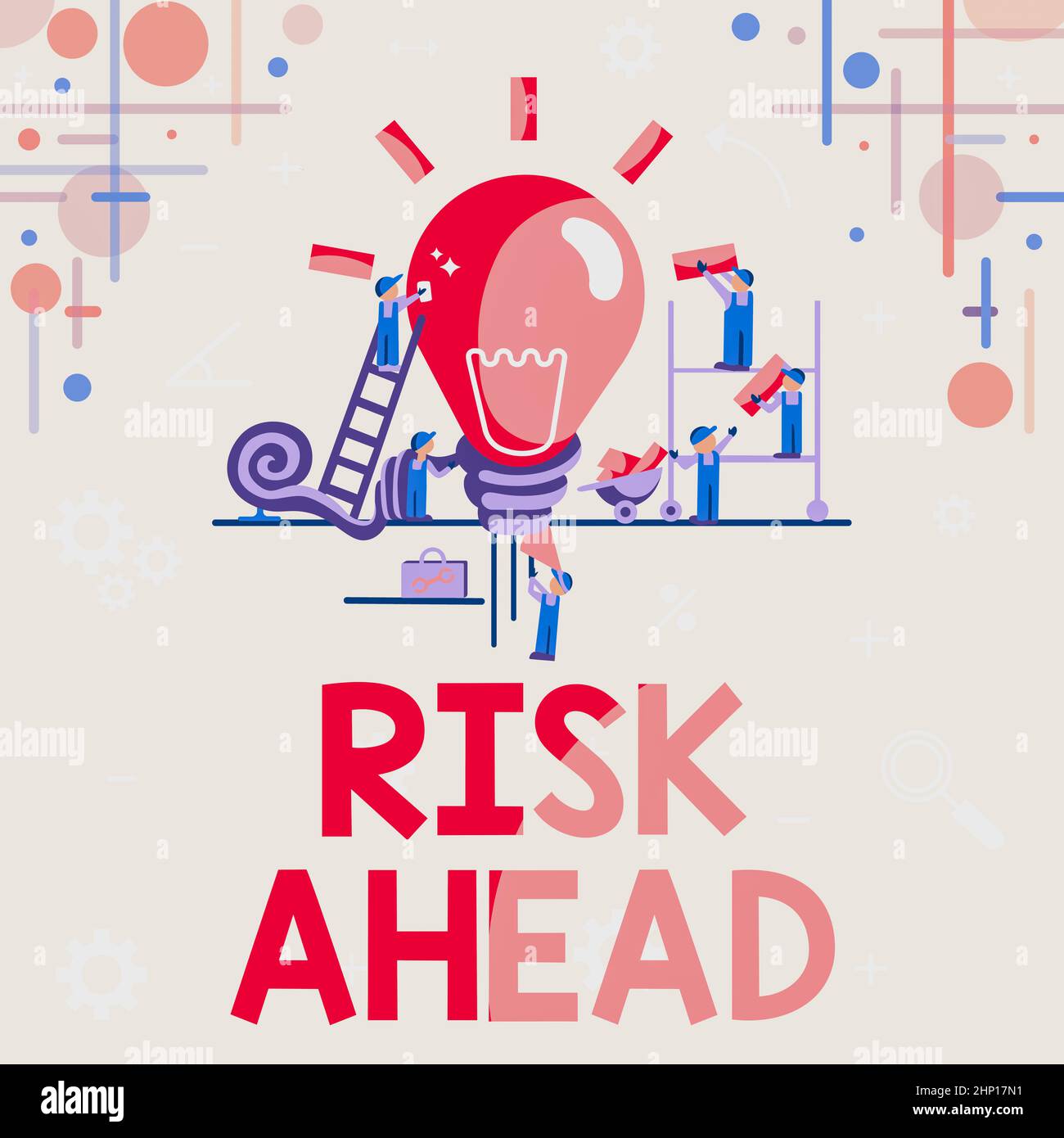 Hand writing sign Risk Ahead, Business idea A probability or threat of ...