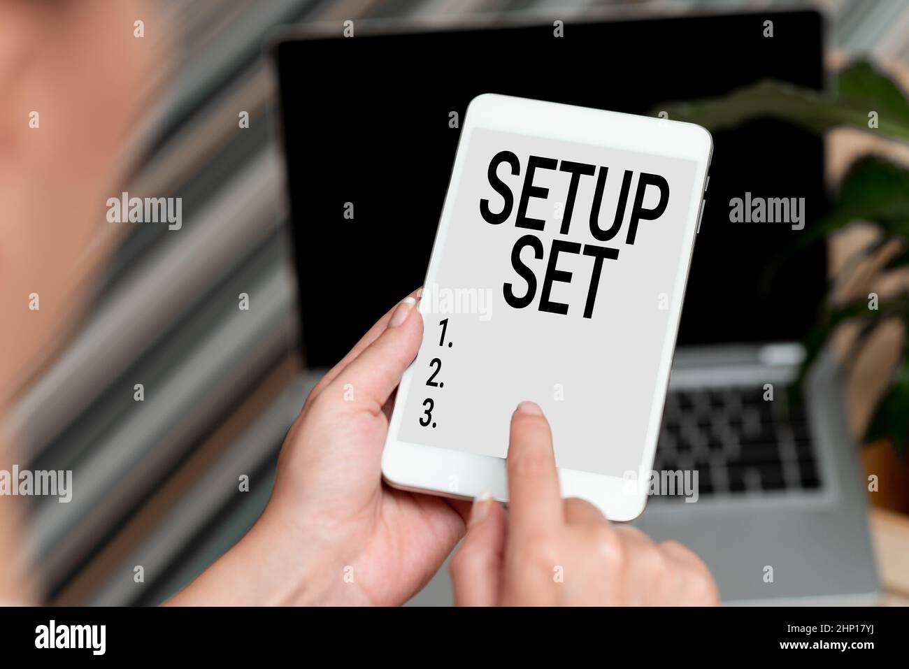 Conceptual caption Setup Set, Word for the manner, position, or ...