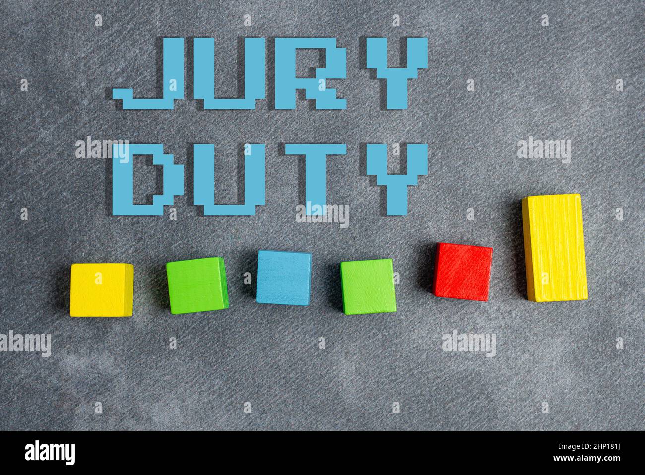 Conceptual display Jury Duty, Business concept obligation or a period ...