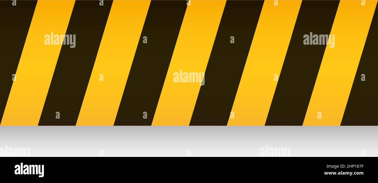 Warning ribbon with yellow black stripes. Barricade tape Stock Vector ...