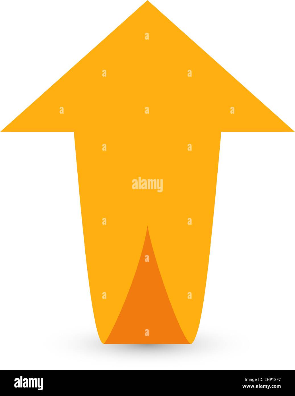 Yellow upward arrow. 3d growth pointer symbol Stock Vector Image & Art ...