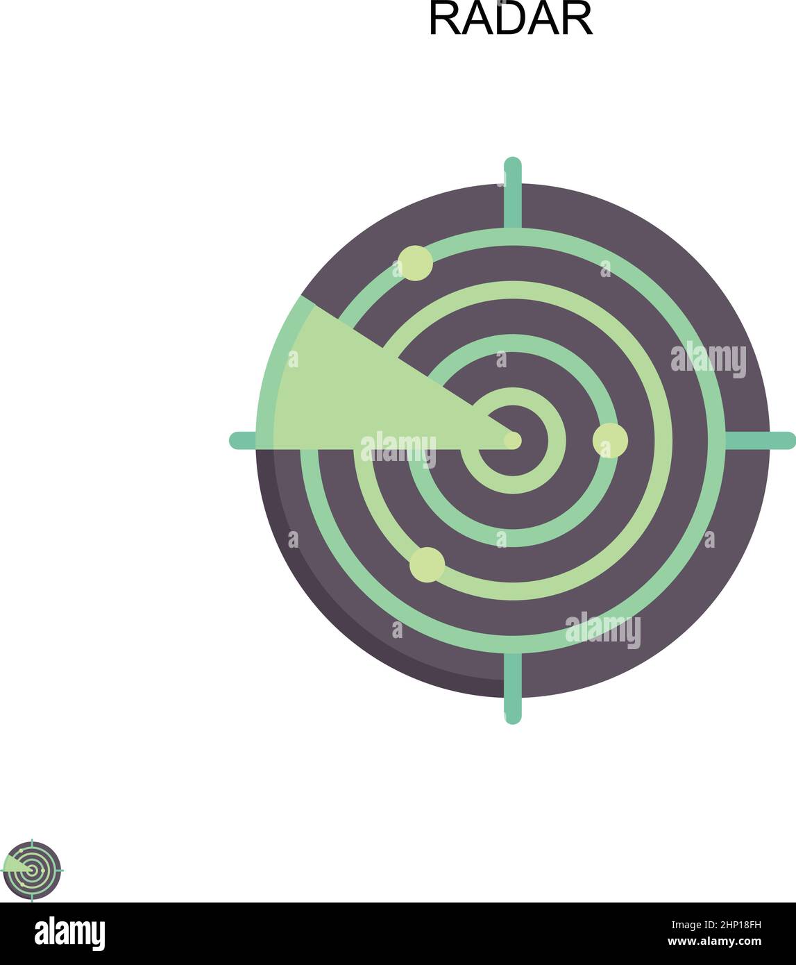 Radar Simple vector icon. Illustration symbol design template for web mobile UI element Stock ...