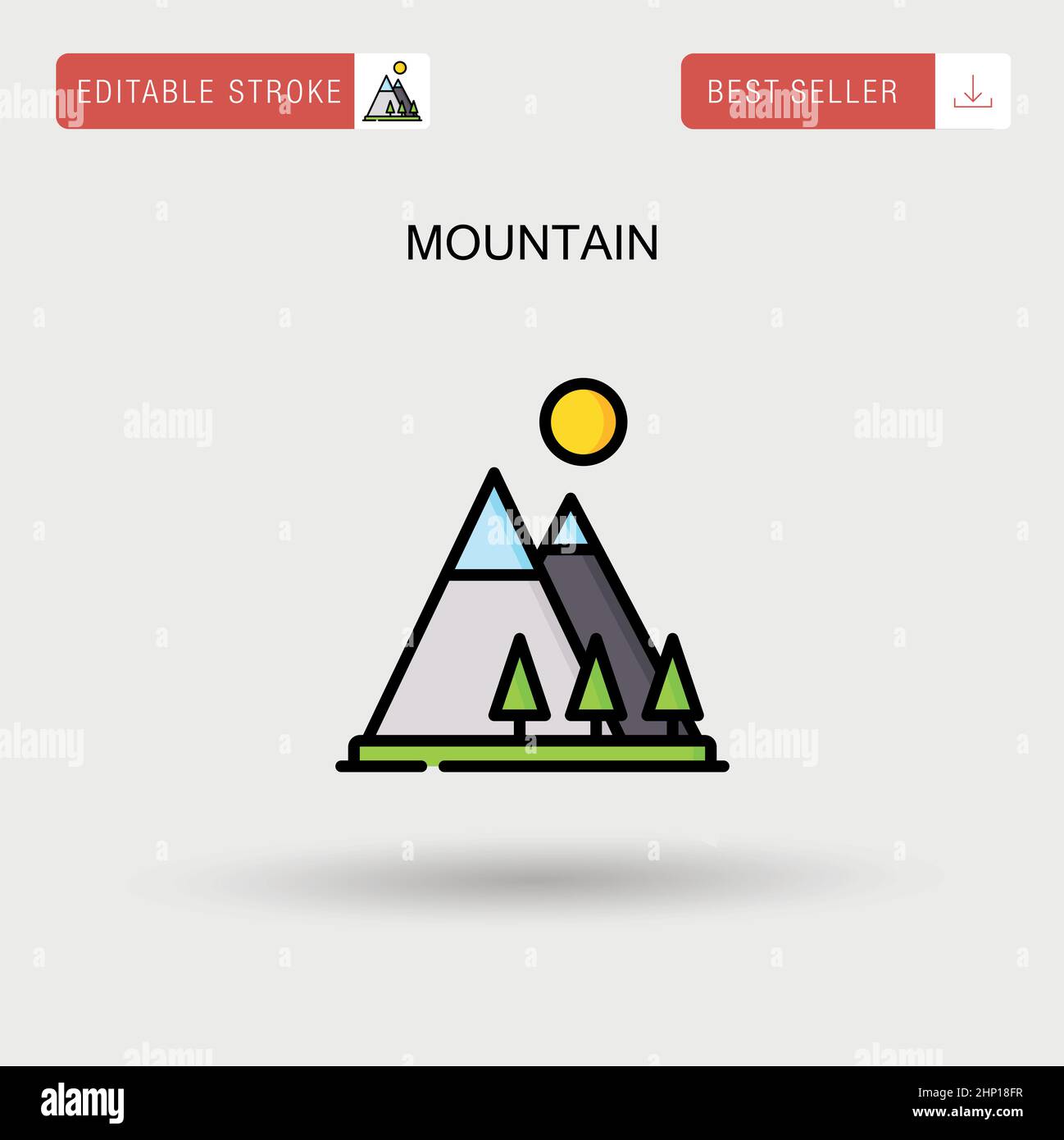 Mountain morning view Stock Vector Images - Alamy