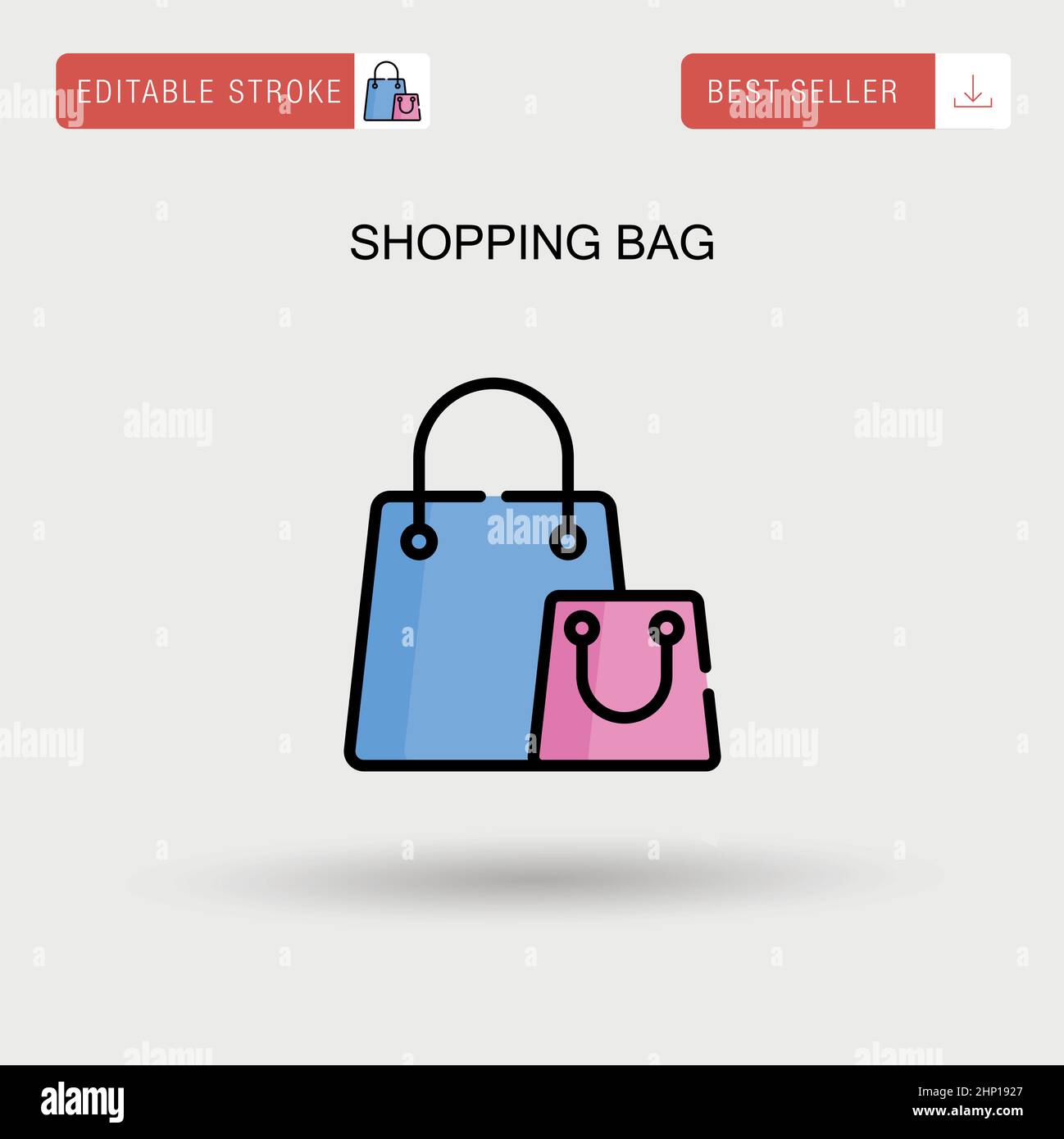 Shopping bag Simple vector icon Stock Vector Image & Art - Alamy