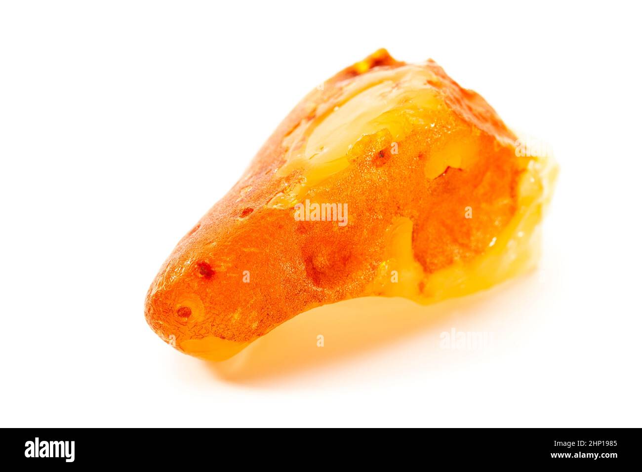 A piece of yellow opaque natural amber classification color Bastard ...