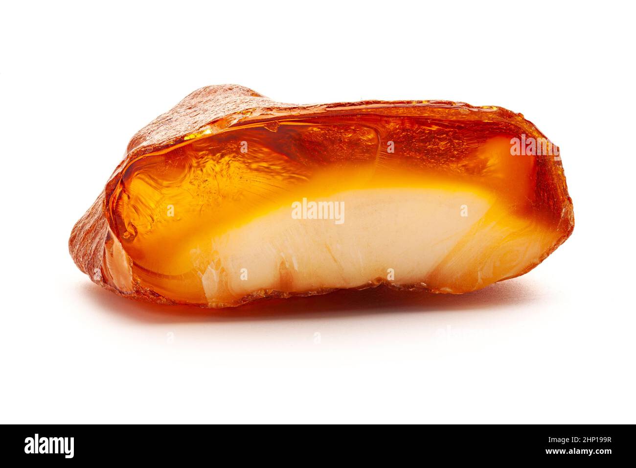 A piece of yellow opaque natural amber classification color Bastard ...
