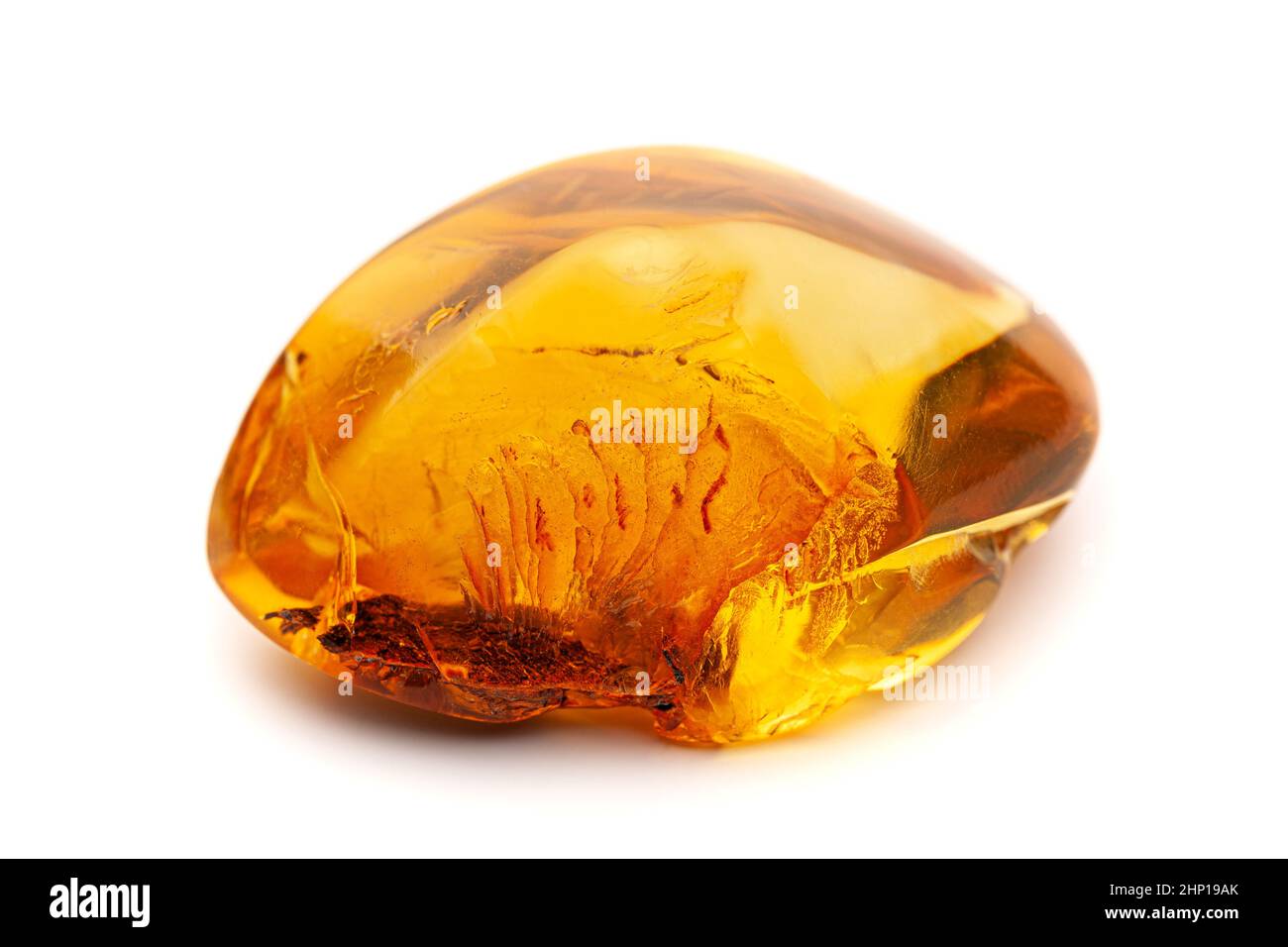 A piece of yellow opaque natural amber classification color Clear ...