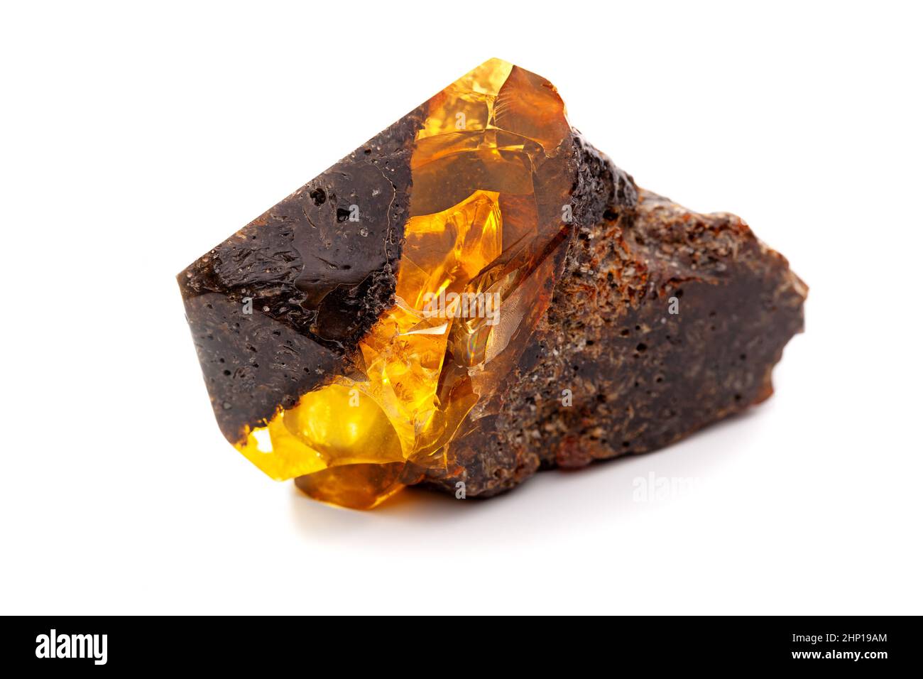 A piece of yellow opaque natural amber classification color Clear ...