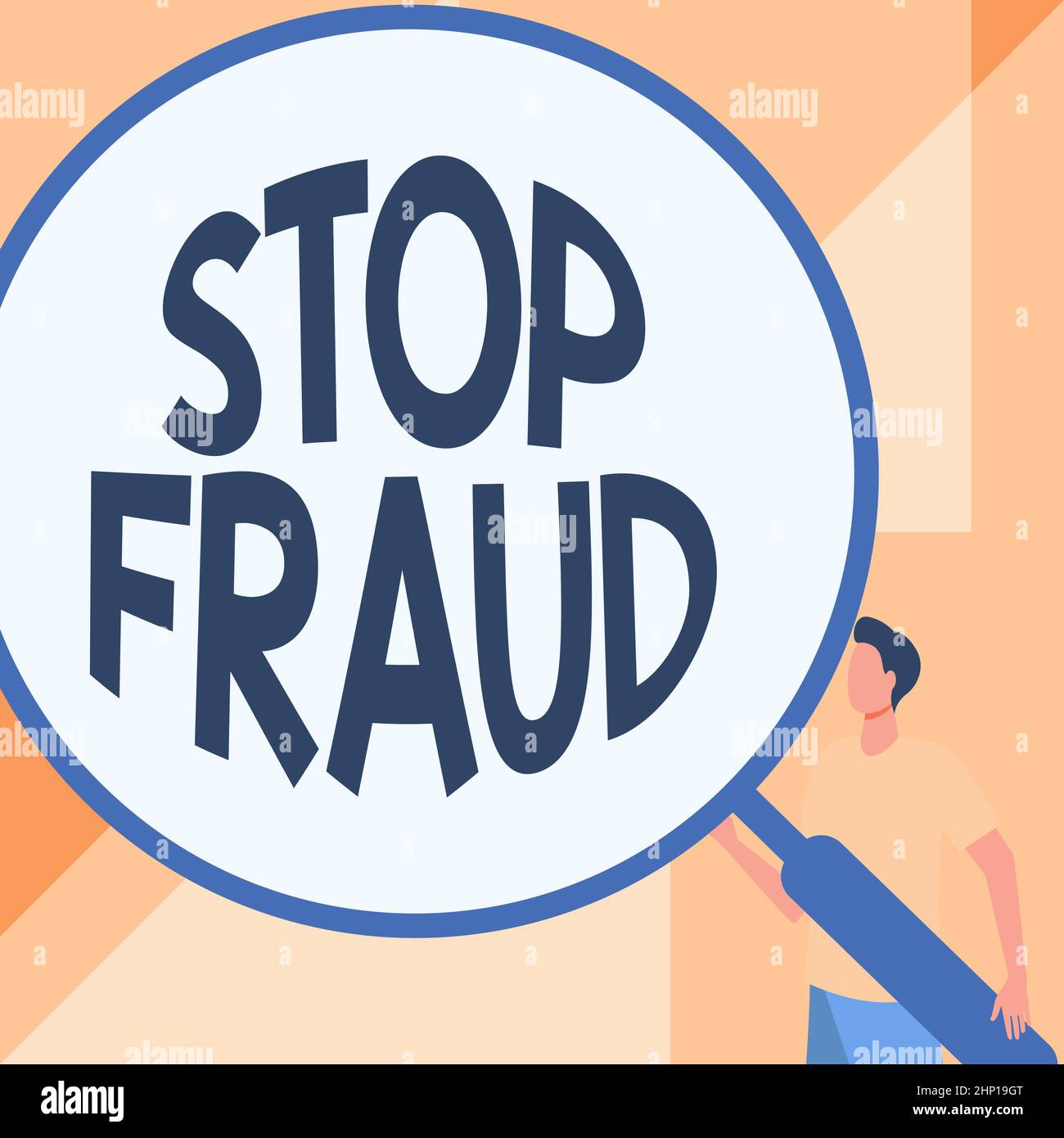 Sign displaying Stop Fraud, Conceptual photo campaign advices showing ...