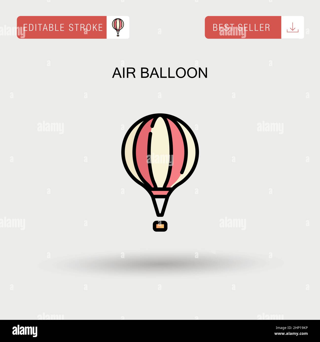Air balloon Simple vector icon Stock Vector Image & Art - Alamy