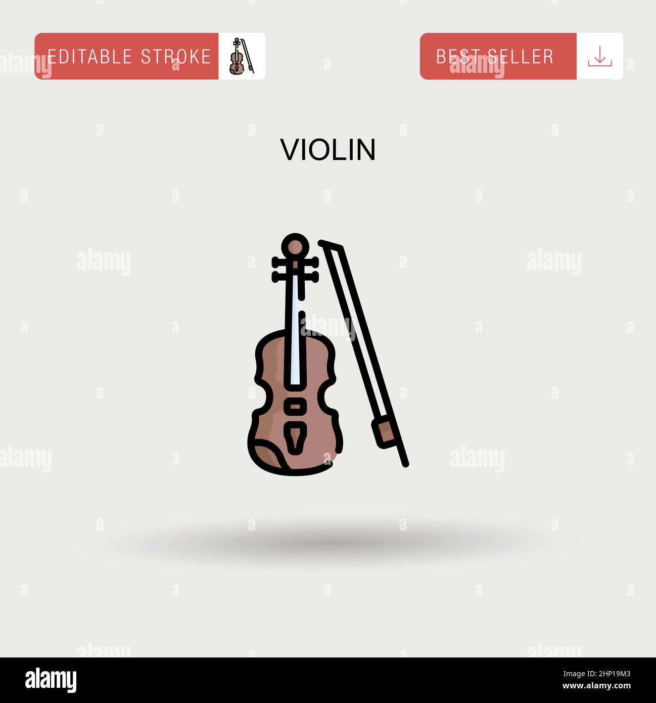 Violin Simple vector icon Stock Vector Image & Art - Alamy