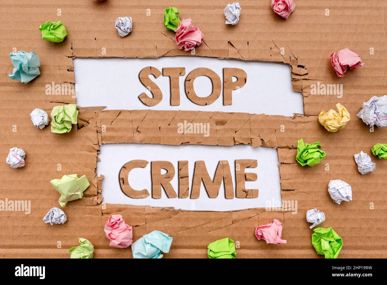 Sign displaying Stop Crime, Internet Concept the effort or attempt to ...