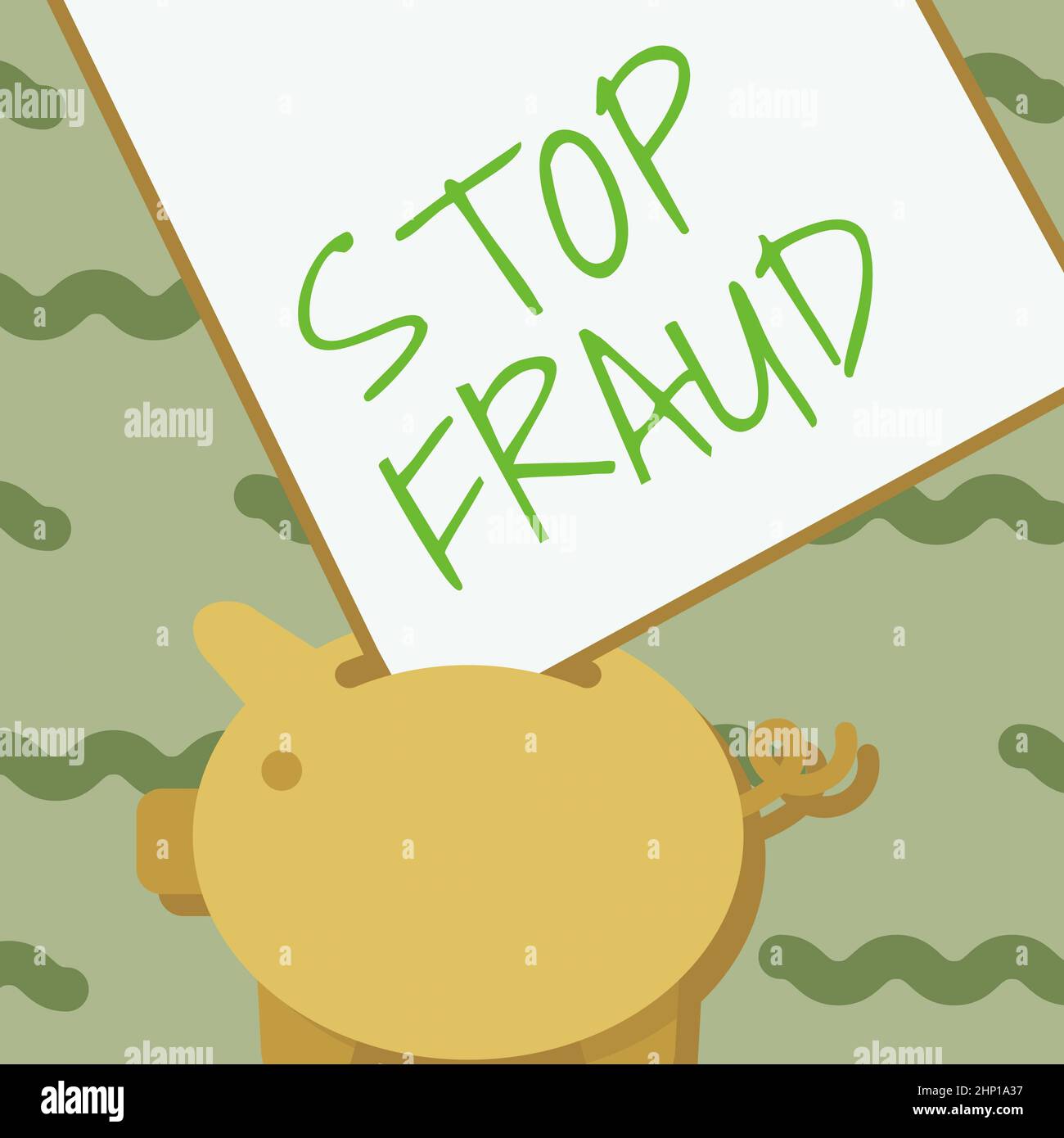 Text caption presenting Stop Fraud, Internet Concept campaign advices ...