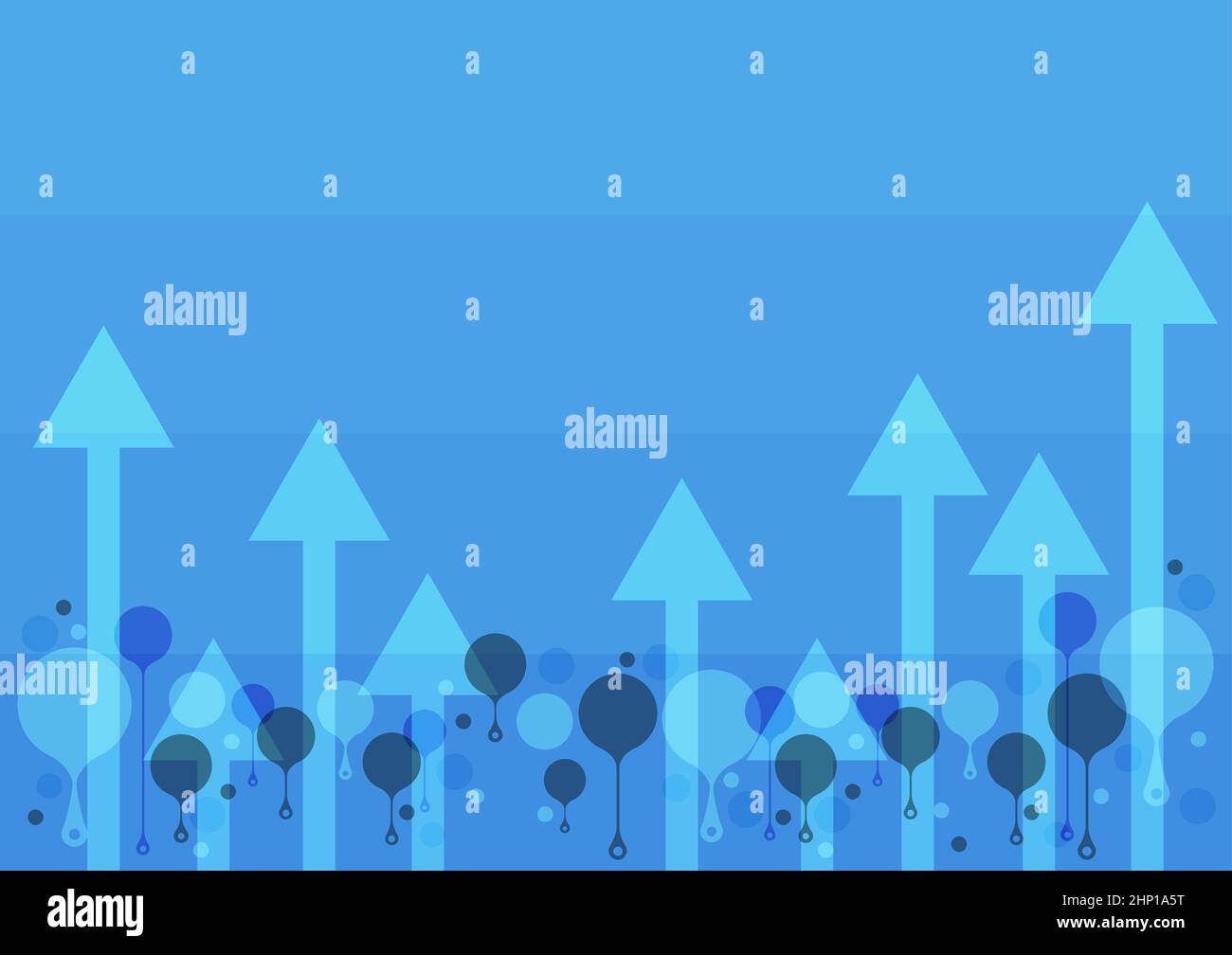 Illustration Of A Long Arrows Floating Smoothly Towards The Sky High ...