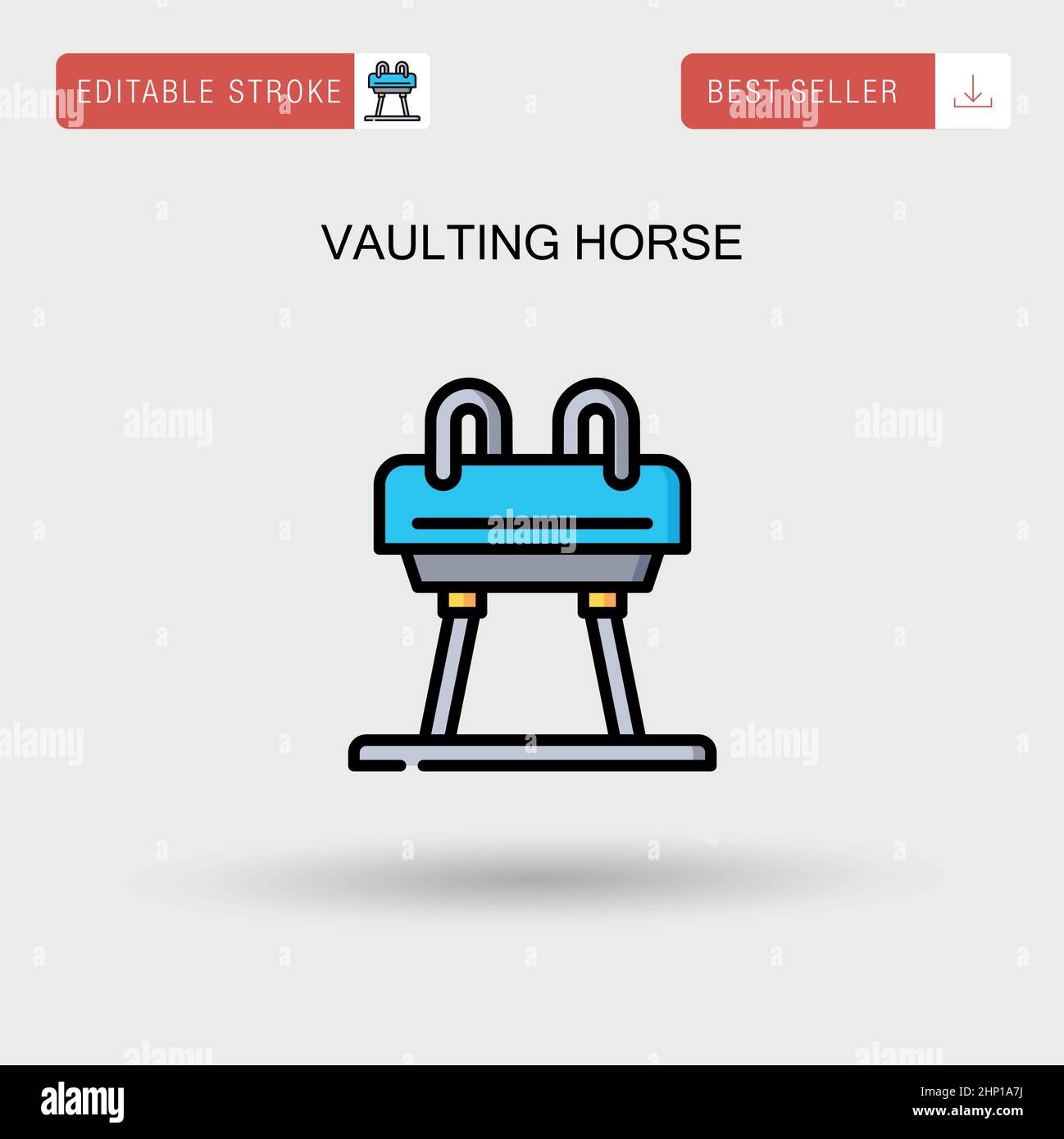 Vaulting horse Simple vector icon Stock Vector Image & Art - Alamy