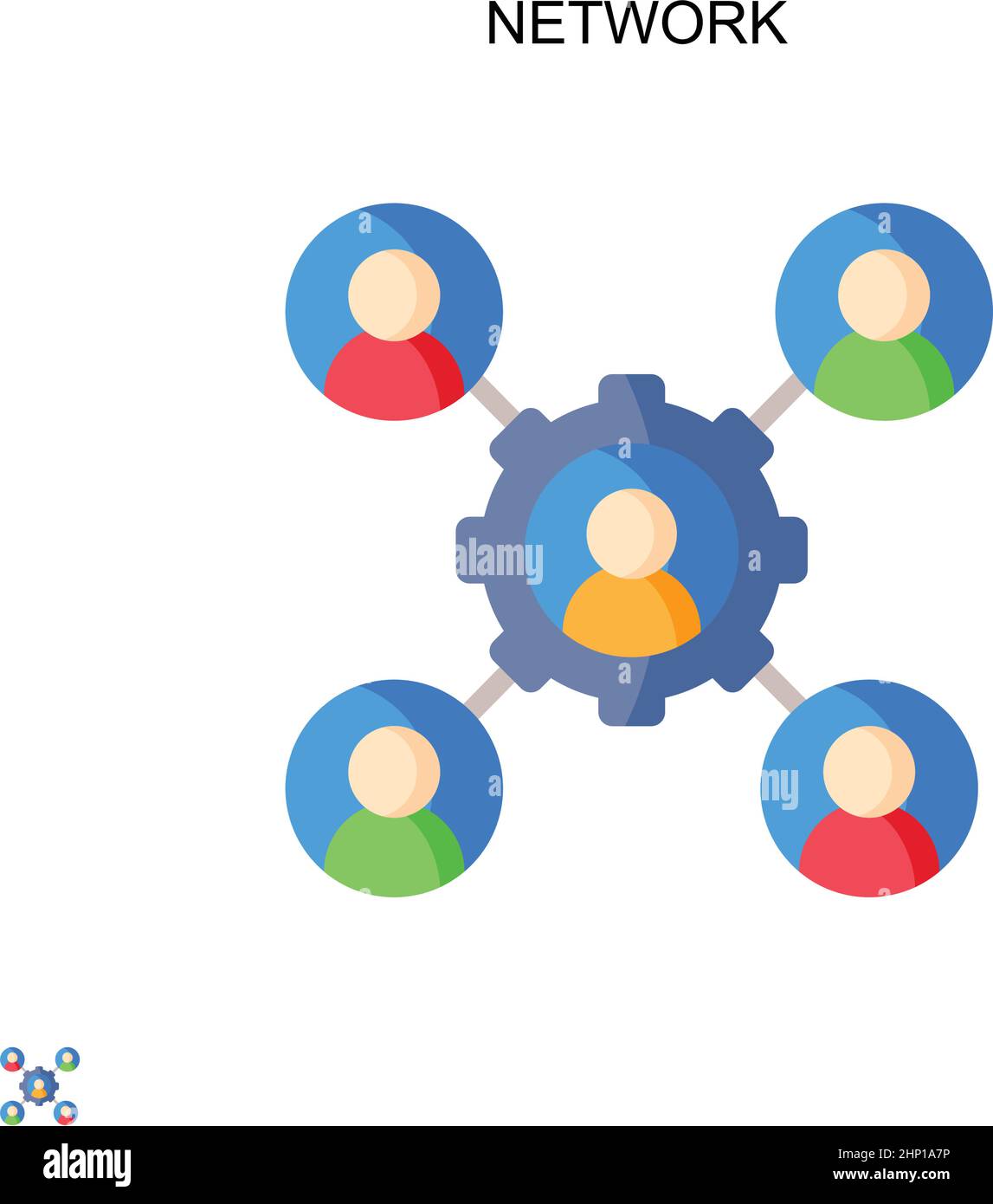 Network Simple vector icon. Illustration symbol design template for web ...