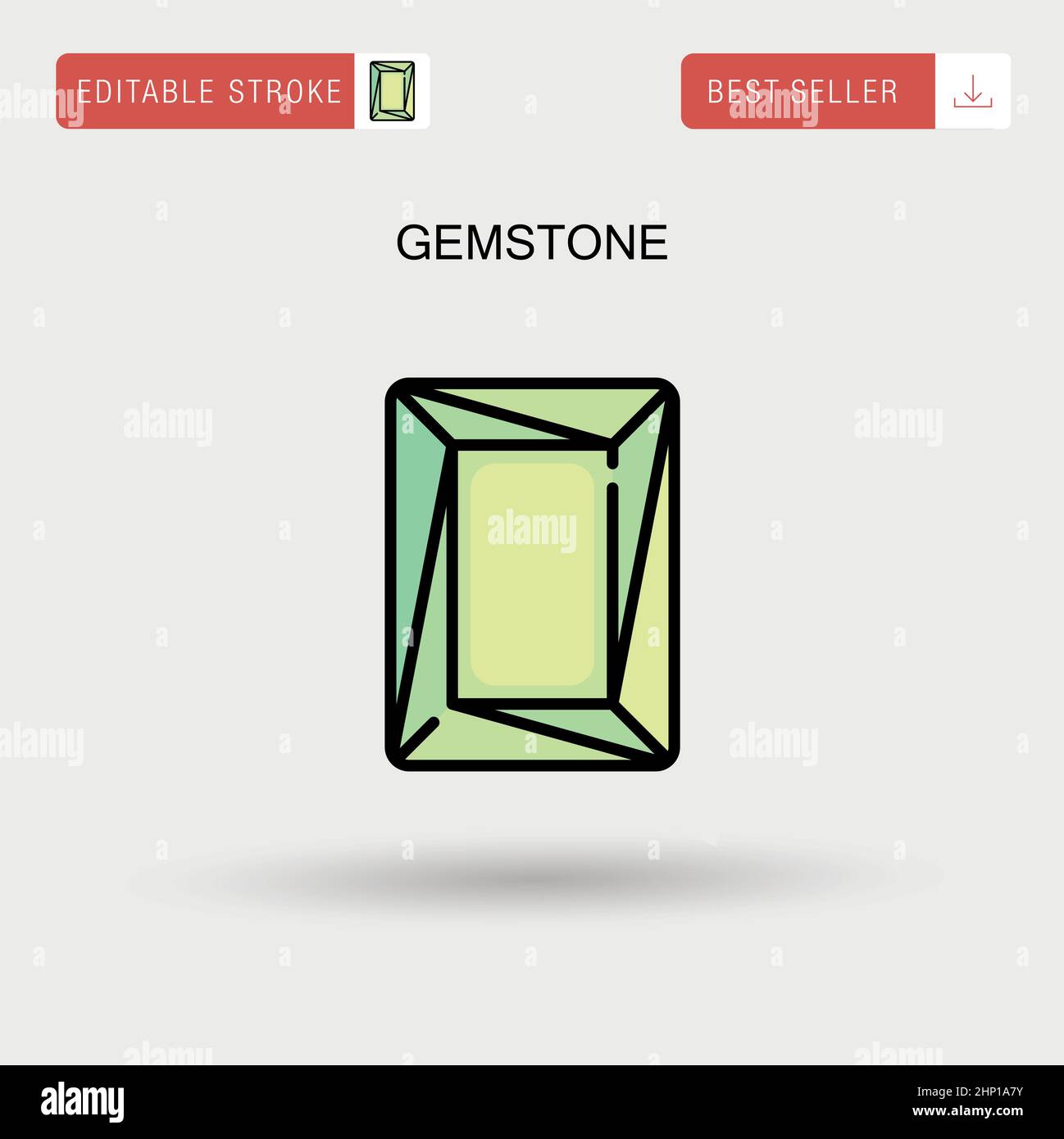 Gemstone Simple vector icon Stock Vector Image & Art - Alamy