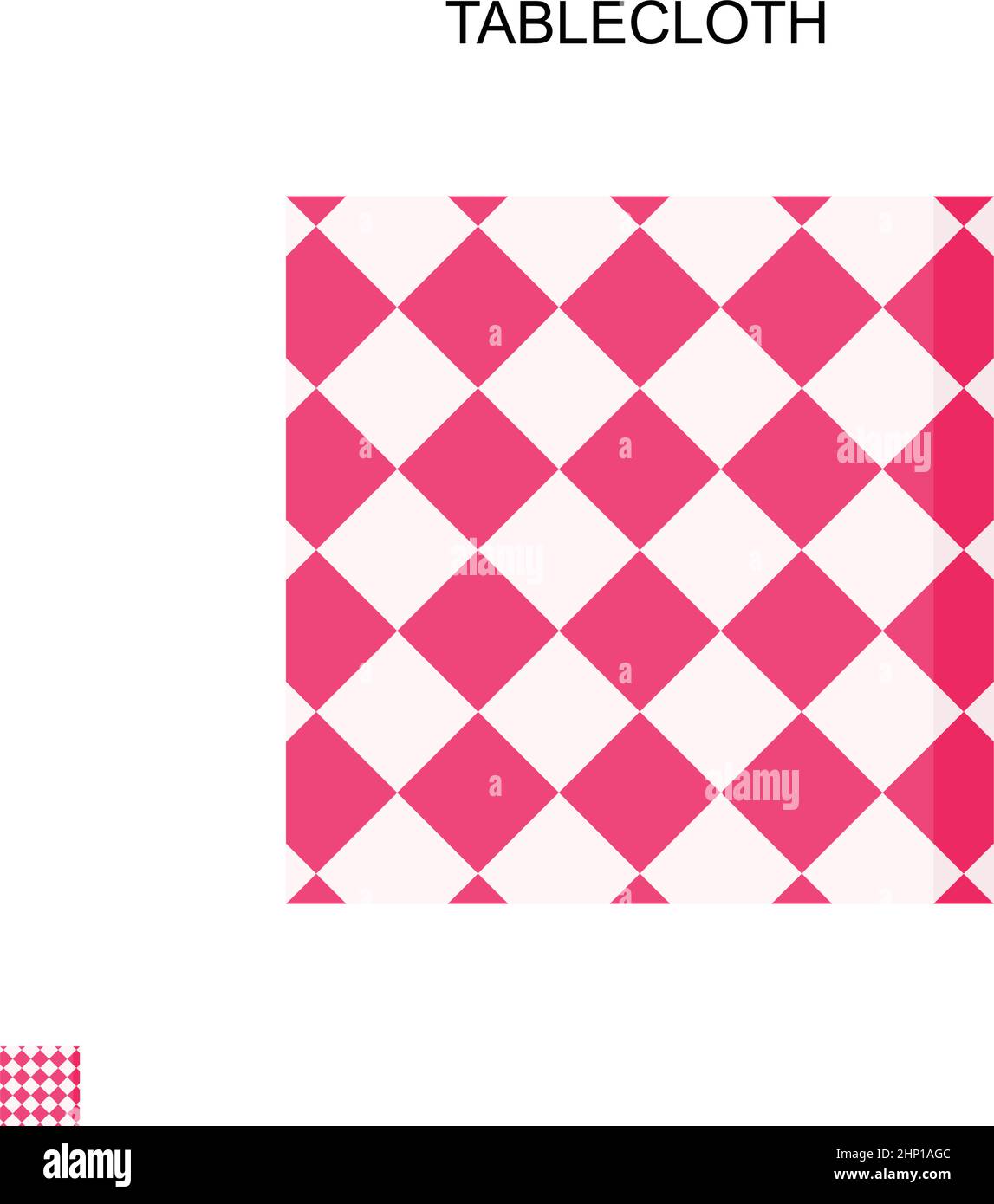 Check tablecloth top view Stock Vector Images - Alamy