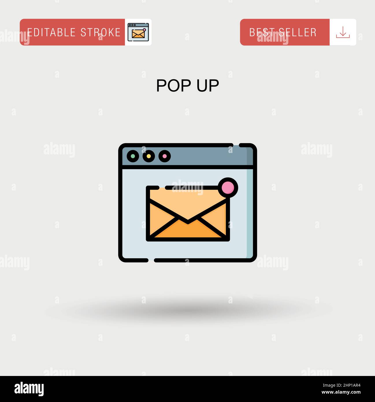 Pop up Simple vector icon Stock Vector Image & Art - Alamy