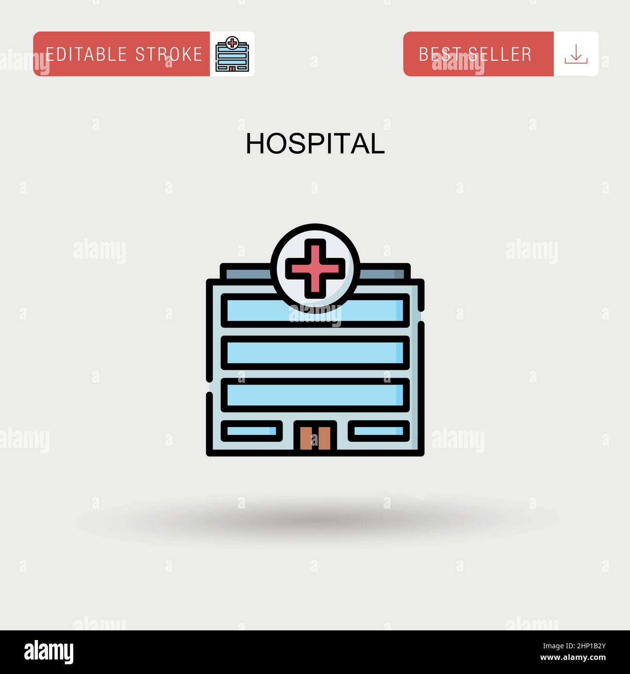 Hospital Simple vector icon Stock Vector Image & Art - Alamy