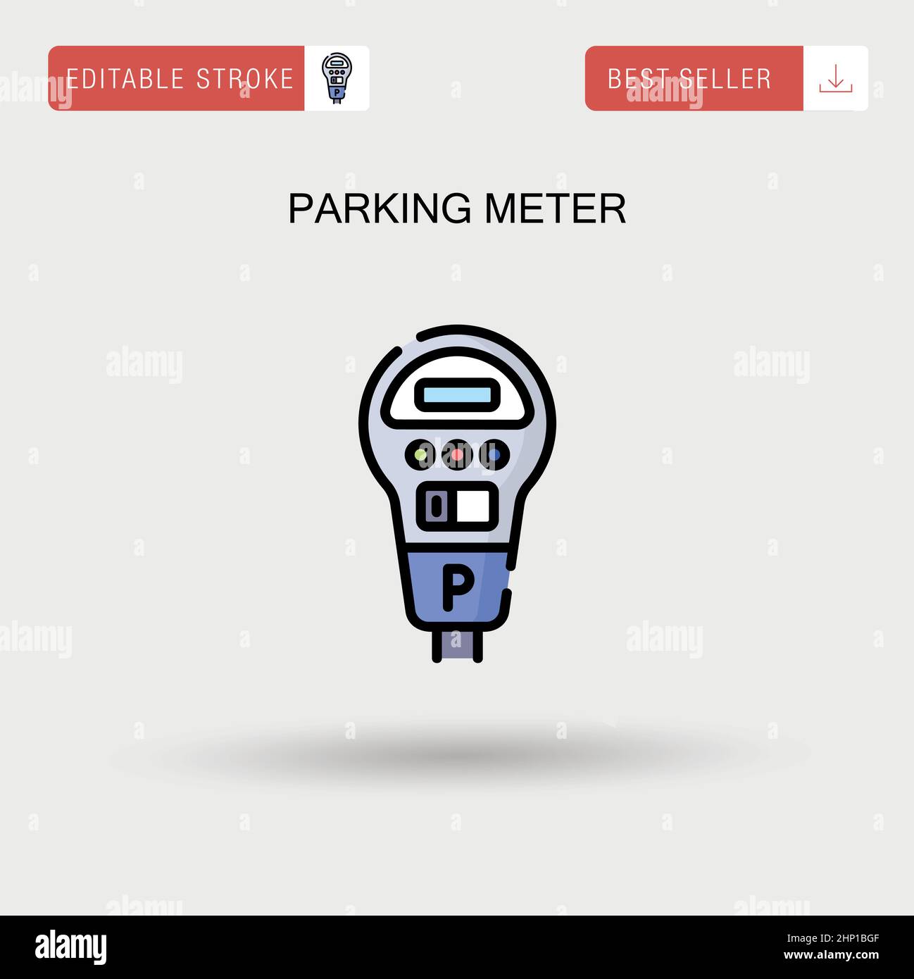 Parking meter Simple vector icon Stock Vector Image & Art - Alamy