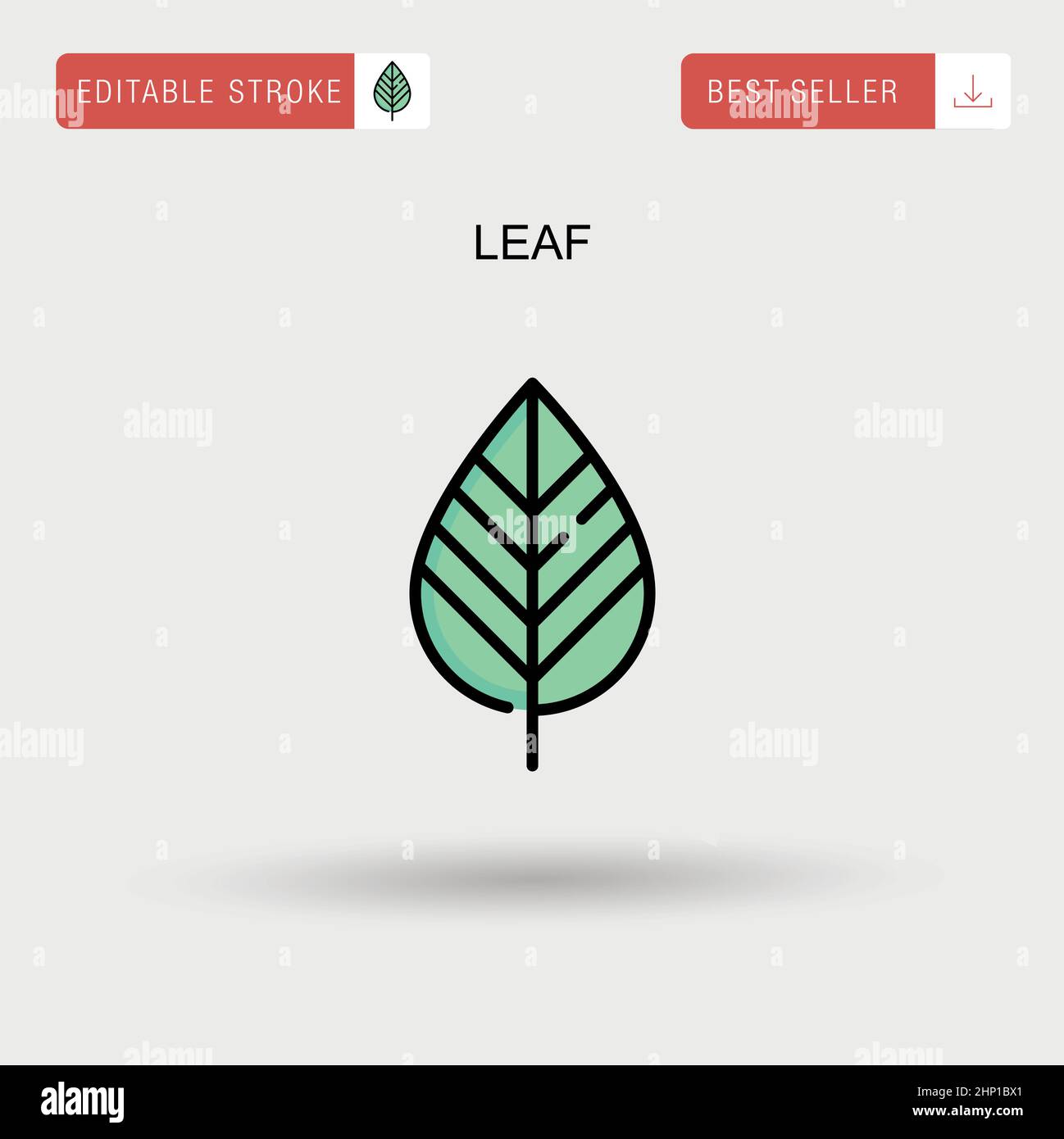 Leaf Simple vector icon Stock Vector Image & Art - Alamy