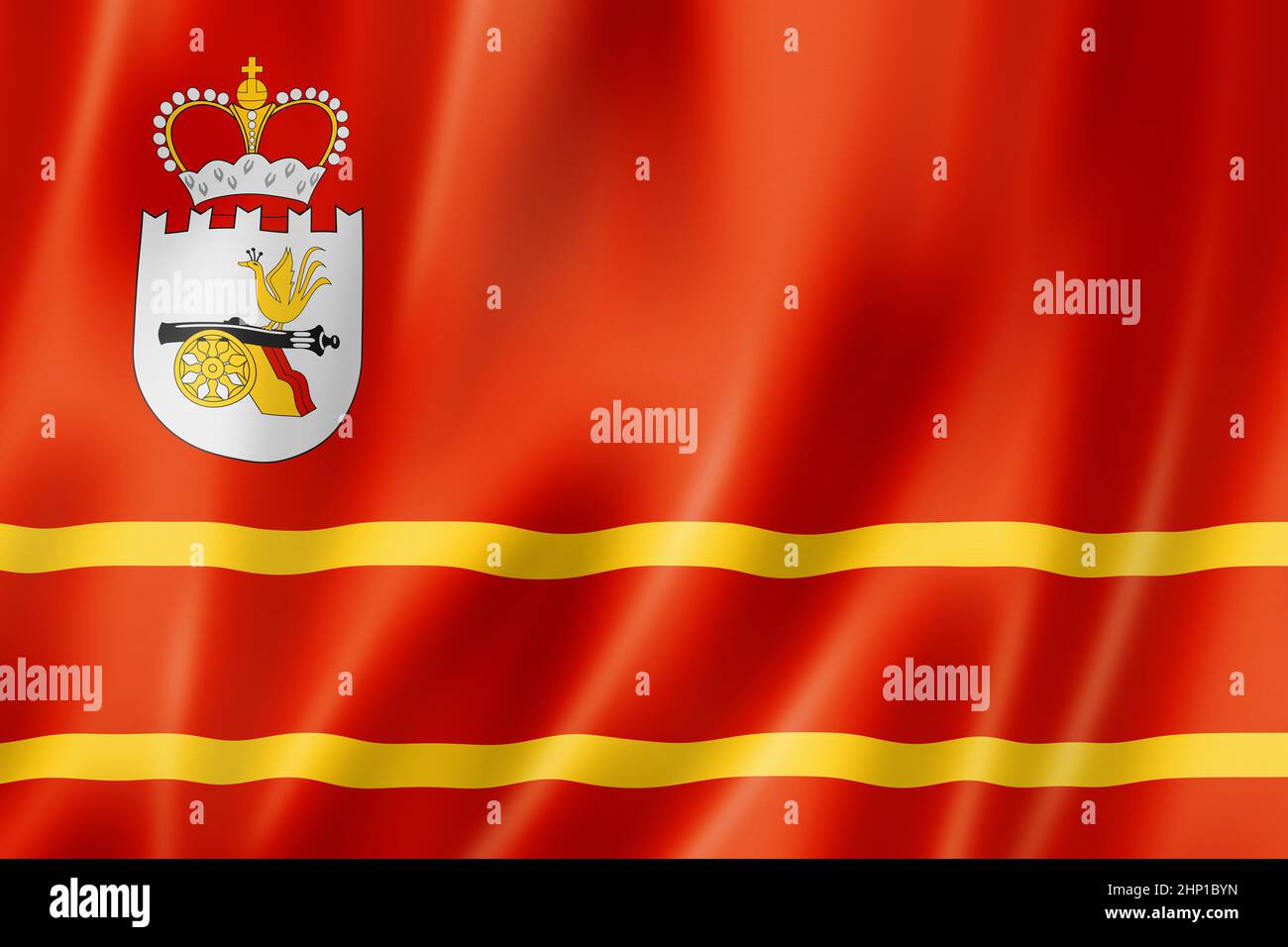 Smolensk state - Oblast - flag, Russia waving banner collection. 3D ...