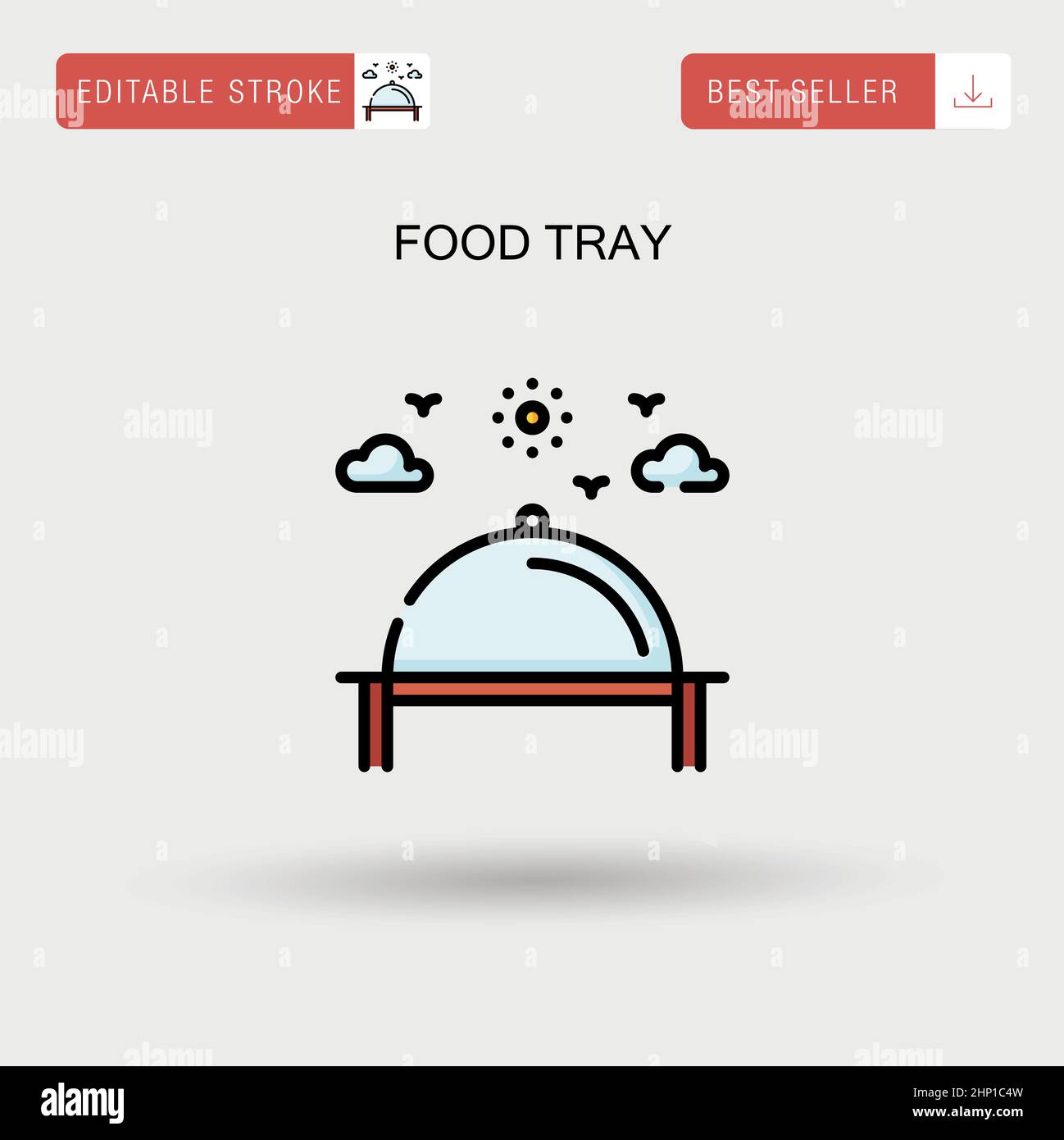 Food tray Simple vector icon Stock Vector Image & Art - Alamy