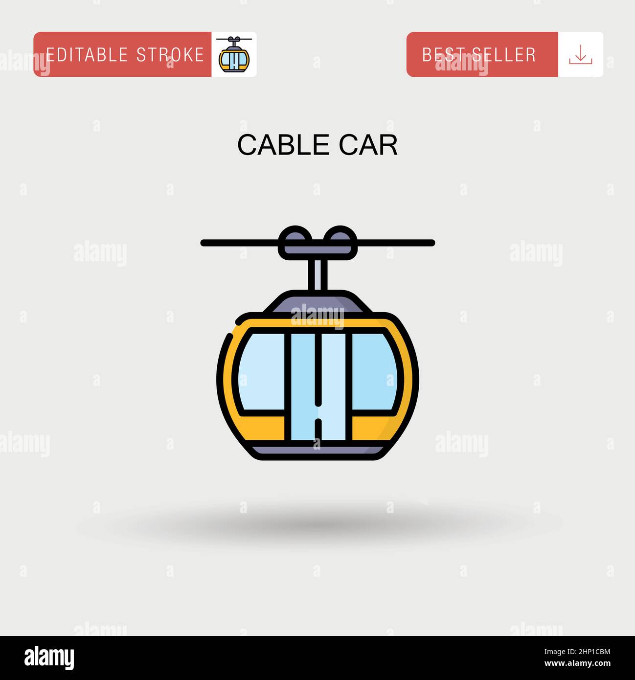 Cable car island view Stock Vector Images - Alamy
