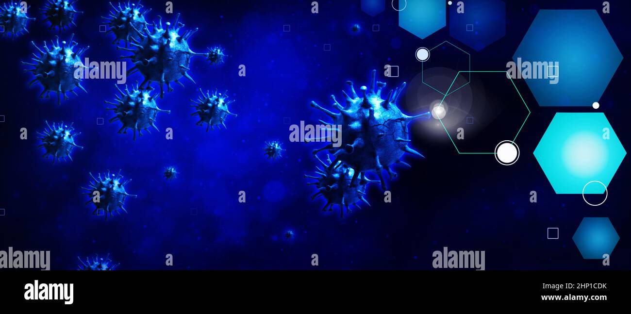 Dangerous corona virus, SARS pandemic risk concept. 3D illustration ...