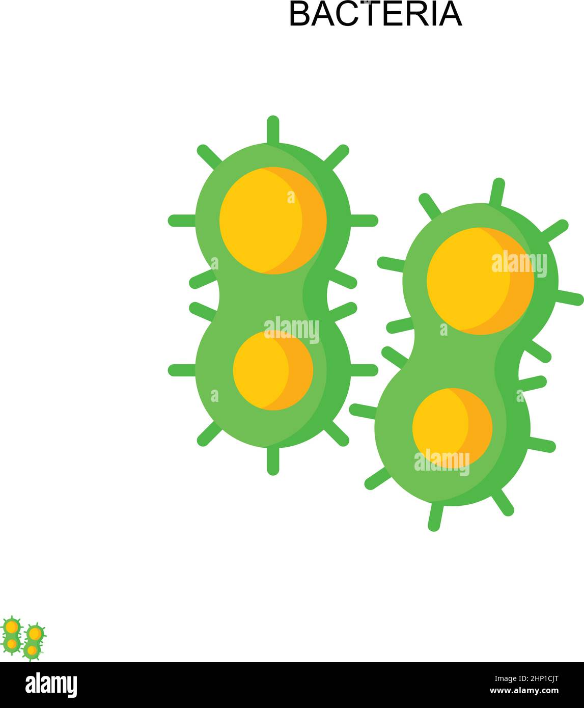 Bacteria Simple vector icon. Illustration symbol design template for ...