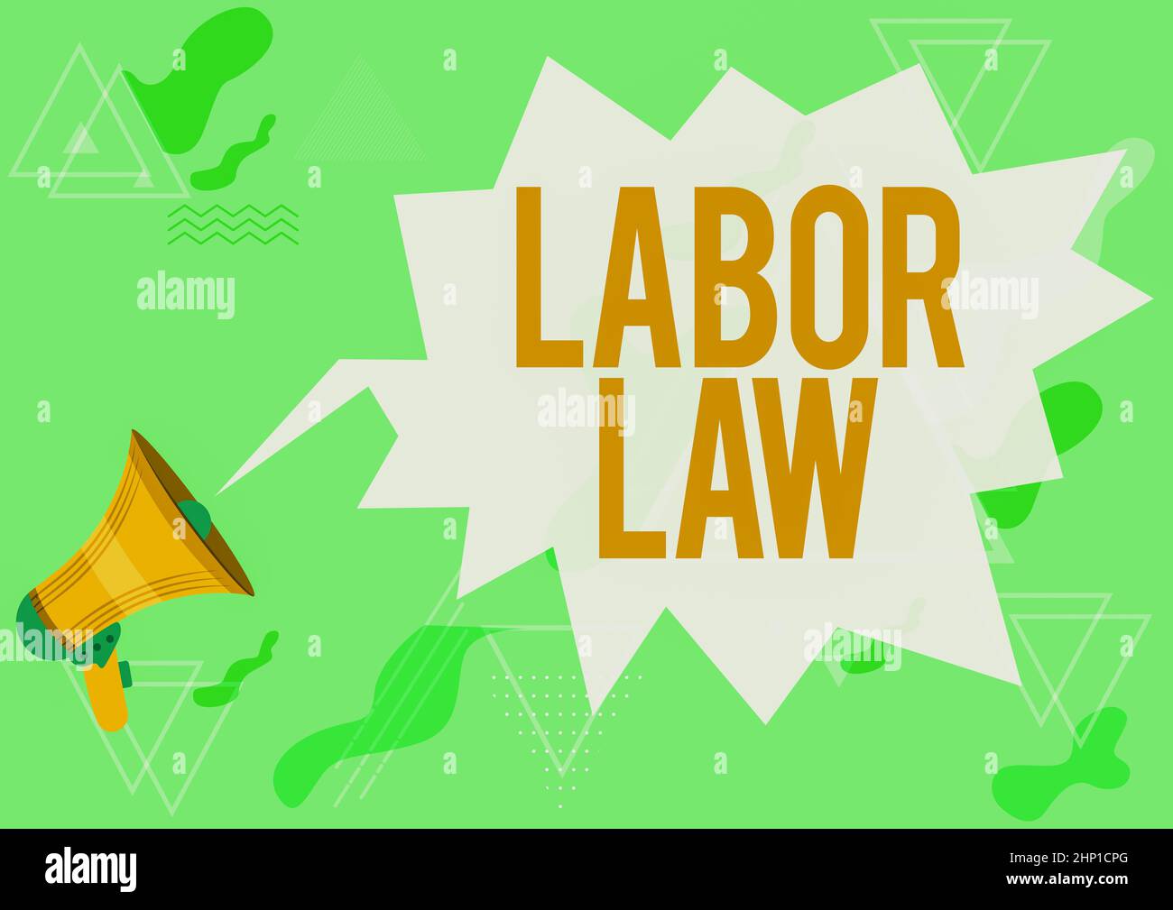 Handwriting text Labor Law, Business overview rules relating to rights ...