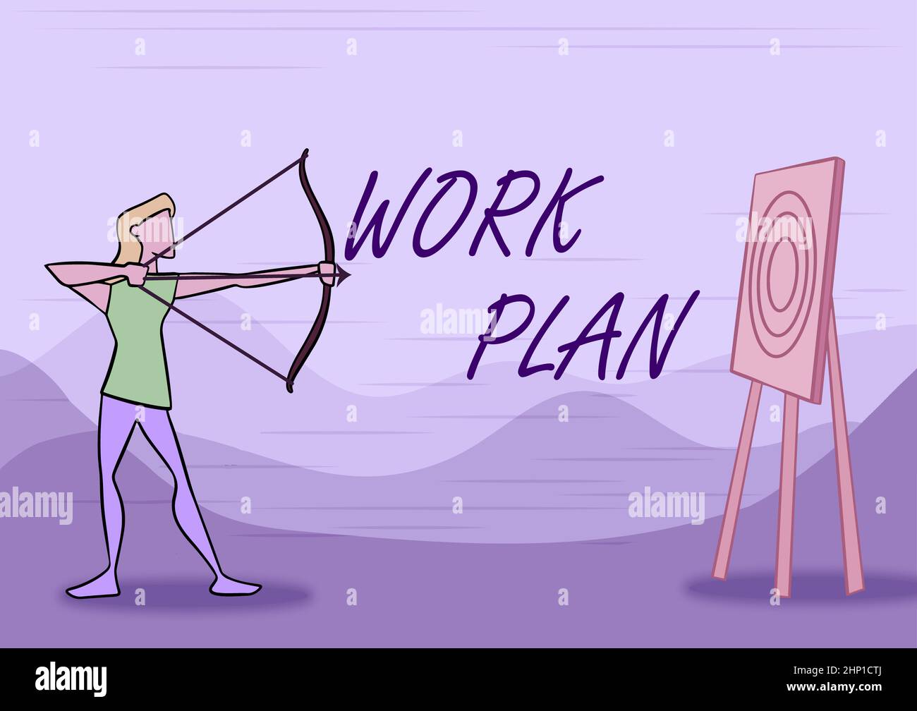 Conceptual caption Work Plan, Word Written on project to be ...