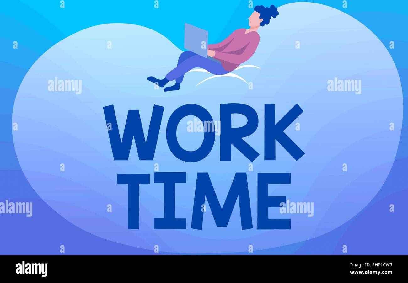 Conceptual display Work Time, Business overview period starts when ...