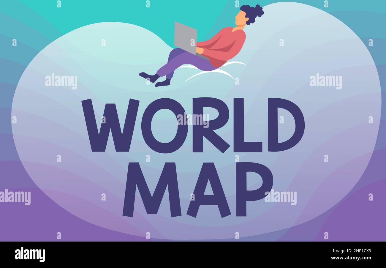 Inspiration Showing Sign World Map Word For A Diagrammatic Representation Of The Surface Of The