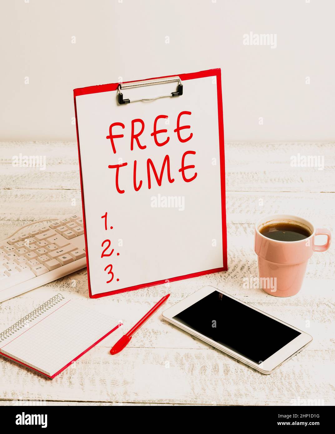 Text caption presenting Free Time, Internet Concept time available for ...