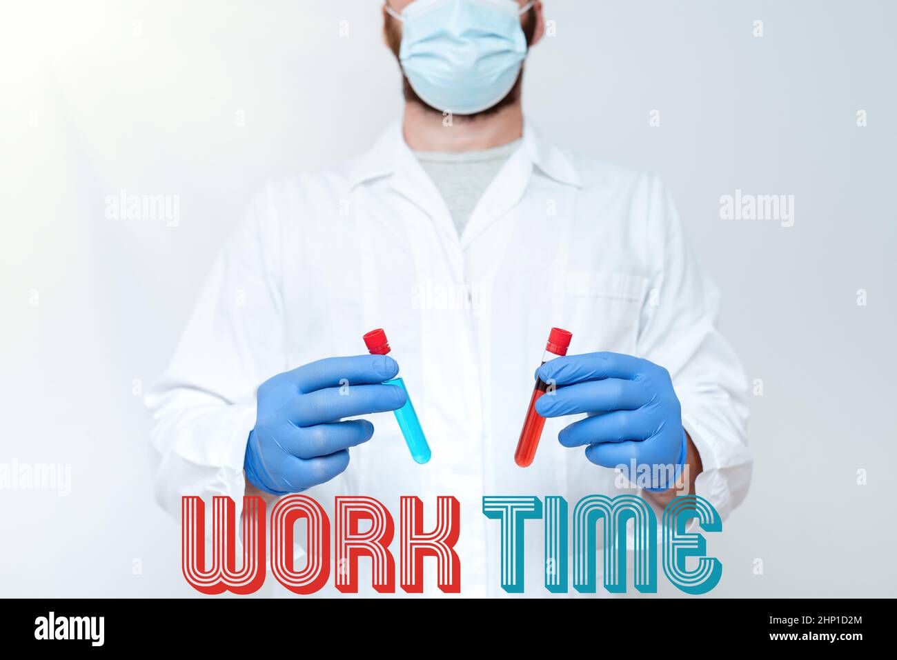 Text sign showing Work Time, Word Written on period starts when ...
