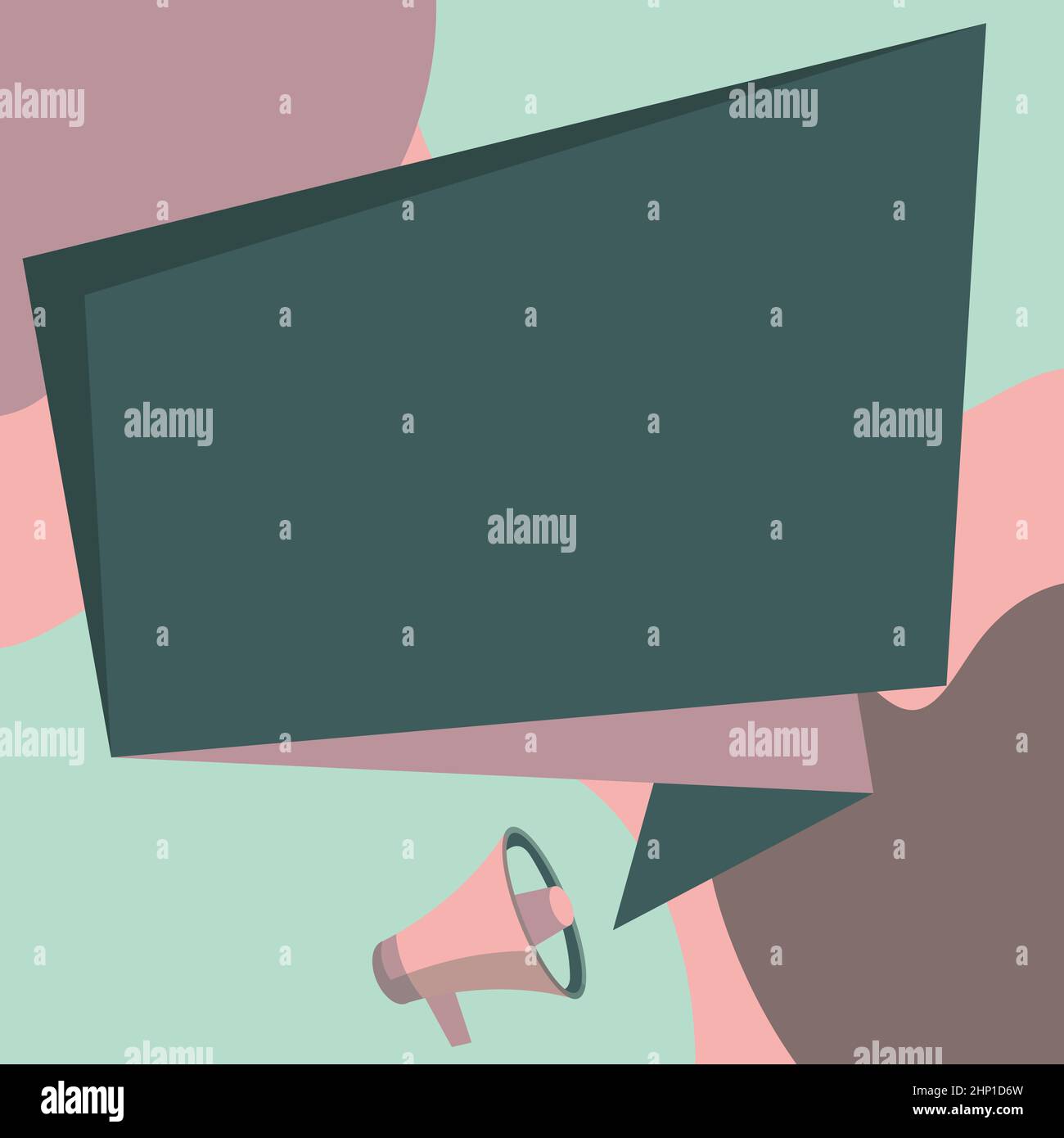 Megaphone Drawing Speaking To Chat Box Making Announcement Stock Photo ...