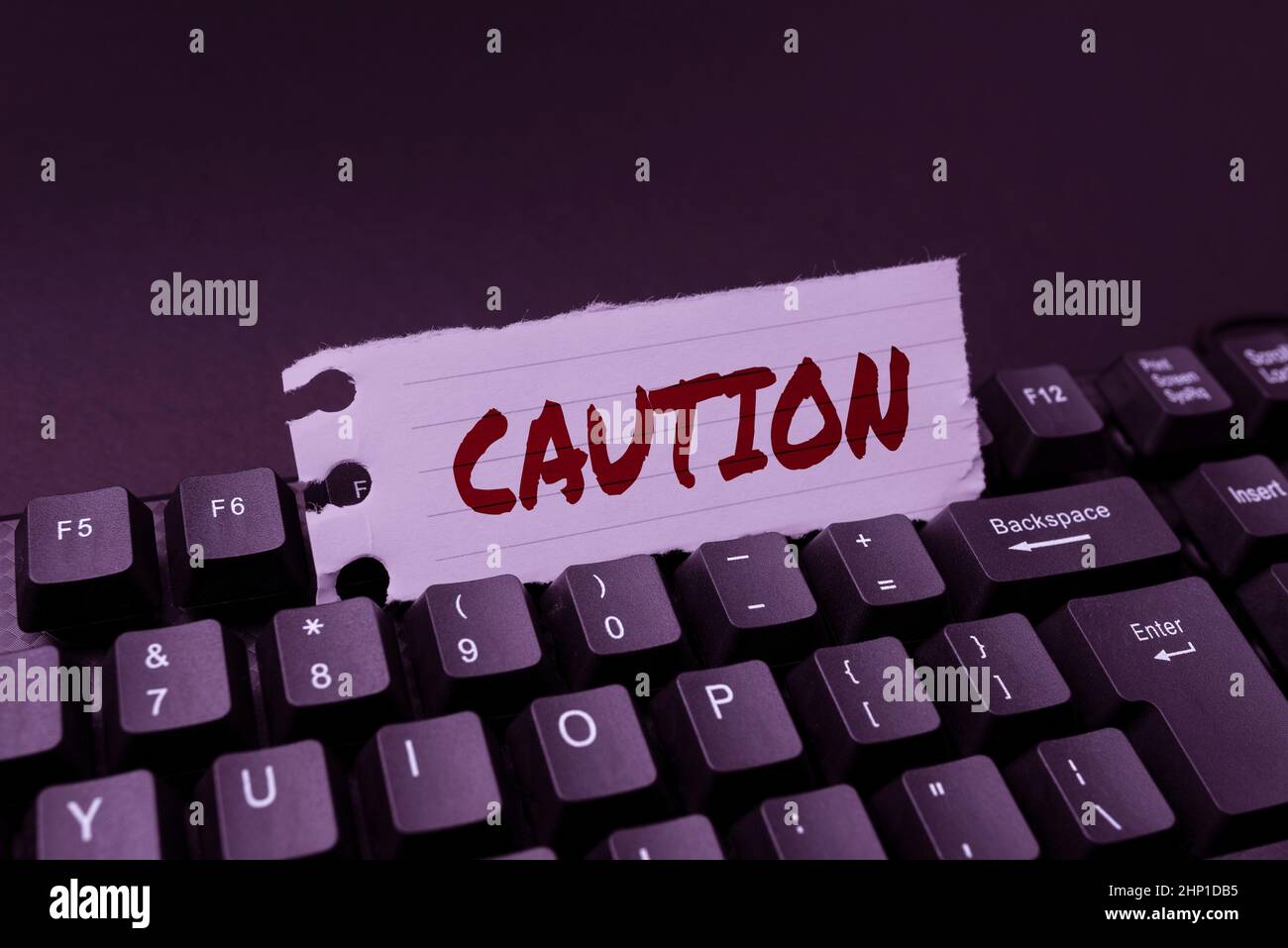 Writing displaying text Caution, Business concept Care taken to avoid ...