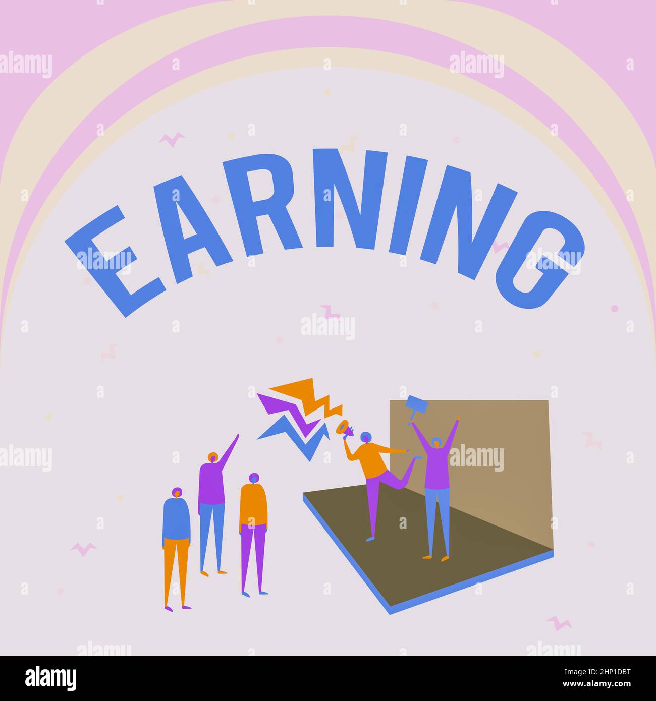 Text showing inspiration Earning, Business concept something earned as ...