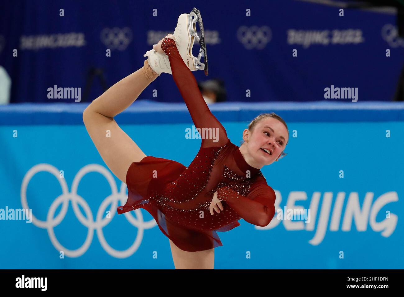Beijing, Hebei, China. 17th Feb, 2022. Mariah Bell (USA) in the women s ...