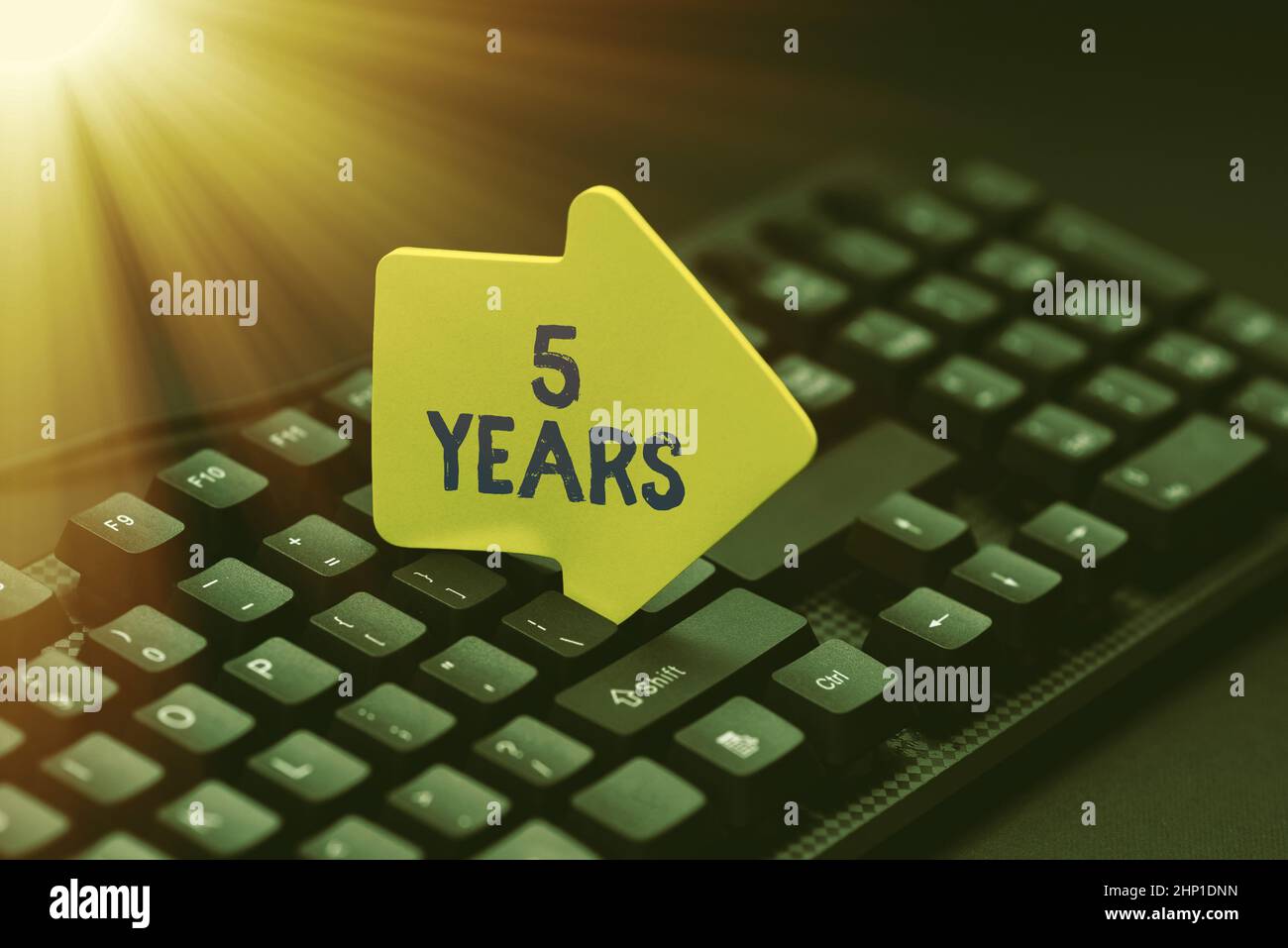 Hand writing sign 5 Years, Business concept Remembering or honoring ...