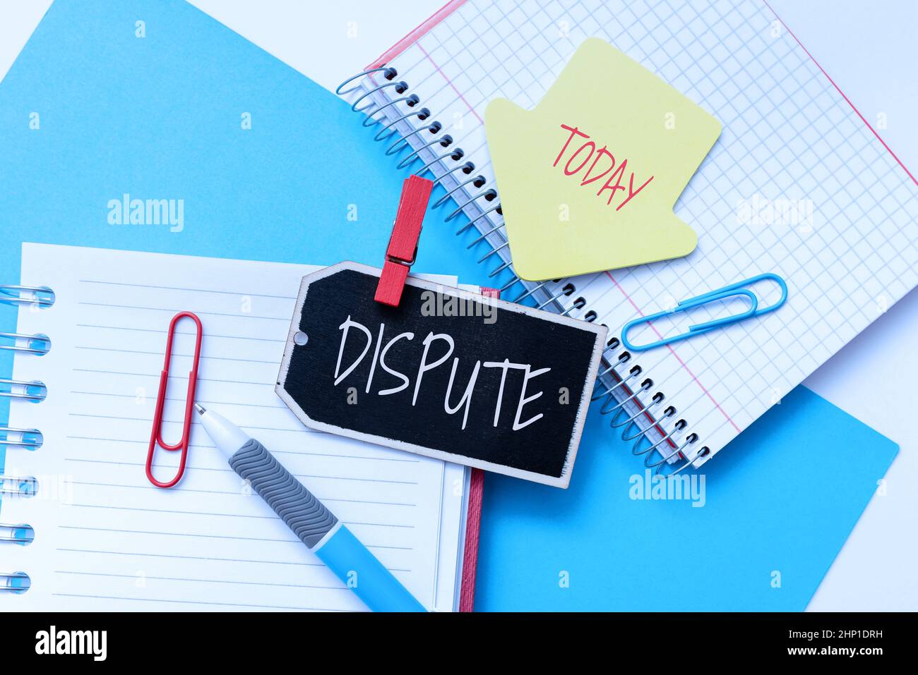 Hand writing sign Dispute, Internet Concept the serious argument or ...